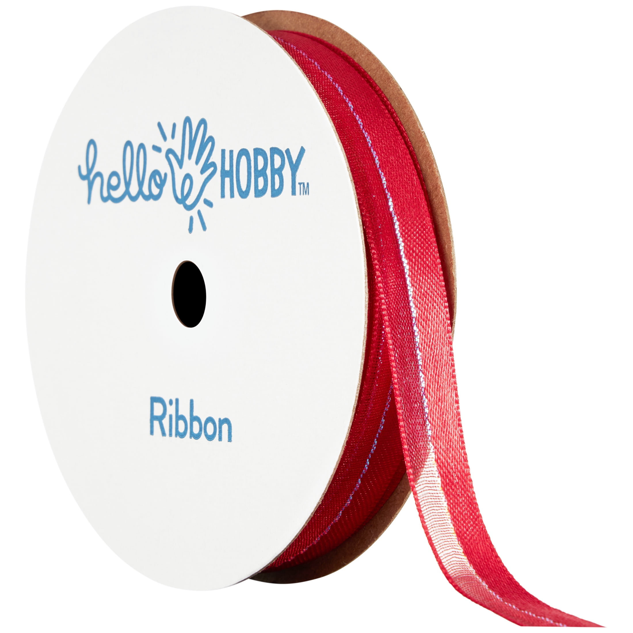 Hello Hobby RED Sheer elegance 3/8 inch x 3 yard ribbon for sewing ...