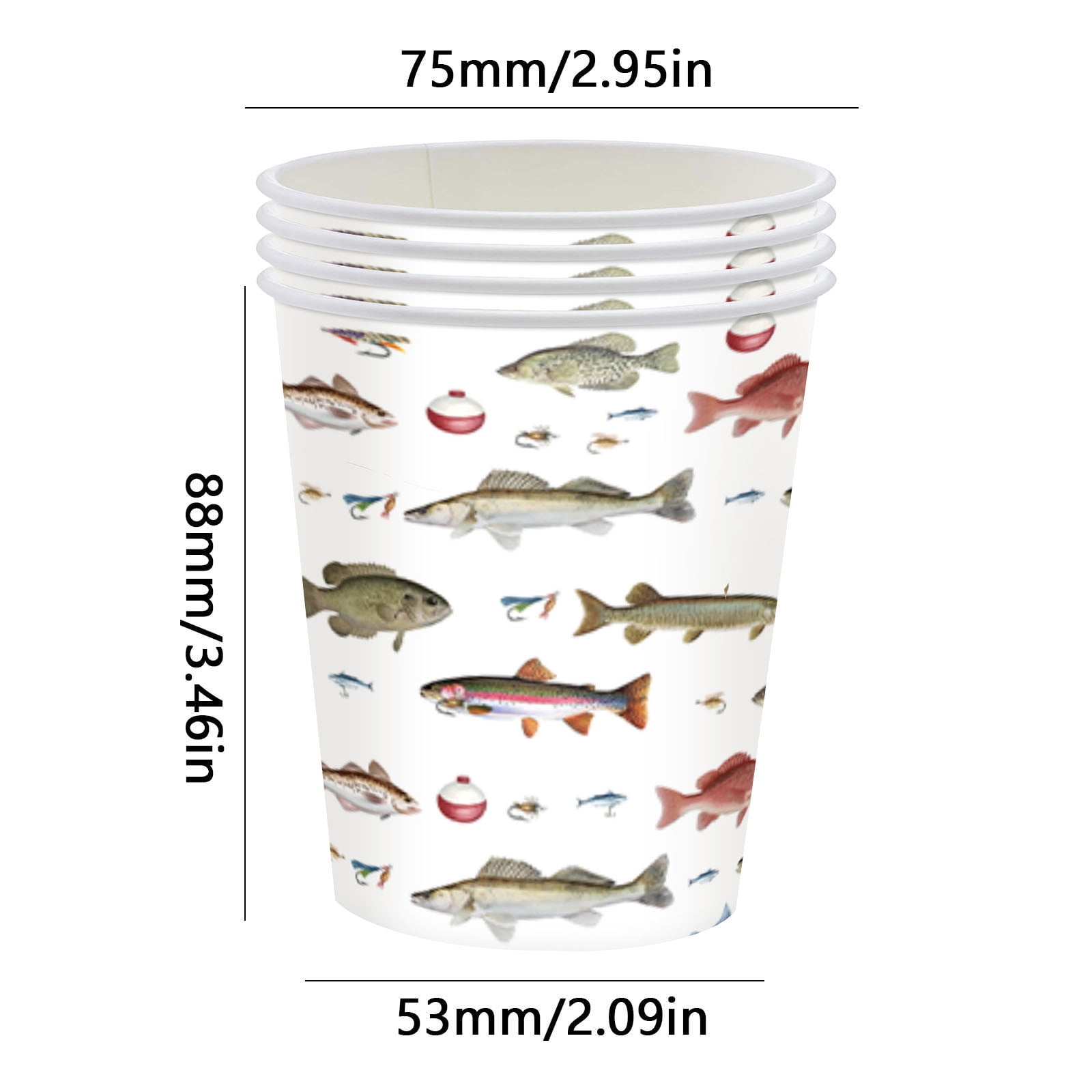 SHEIGUANNI 16Pcs Gone Fishing Party Cups for Fishing Themed Party ...