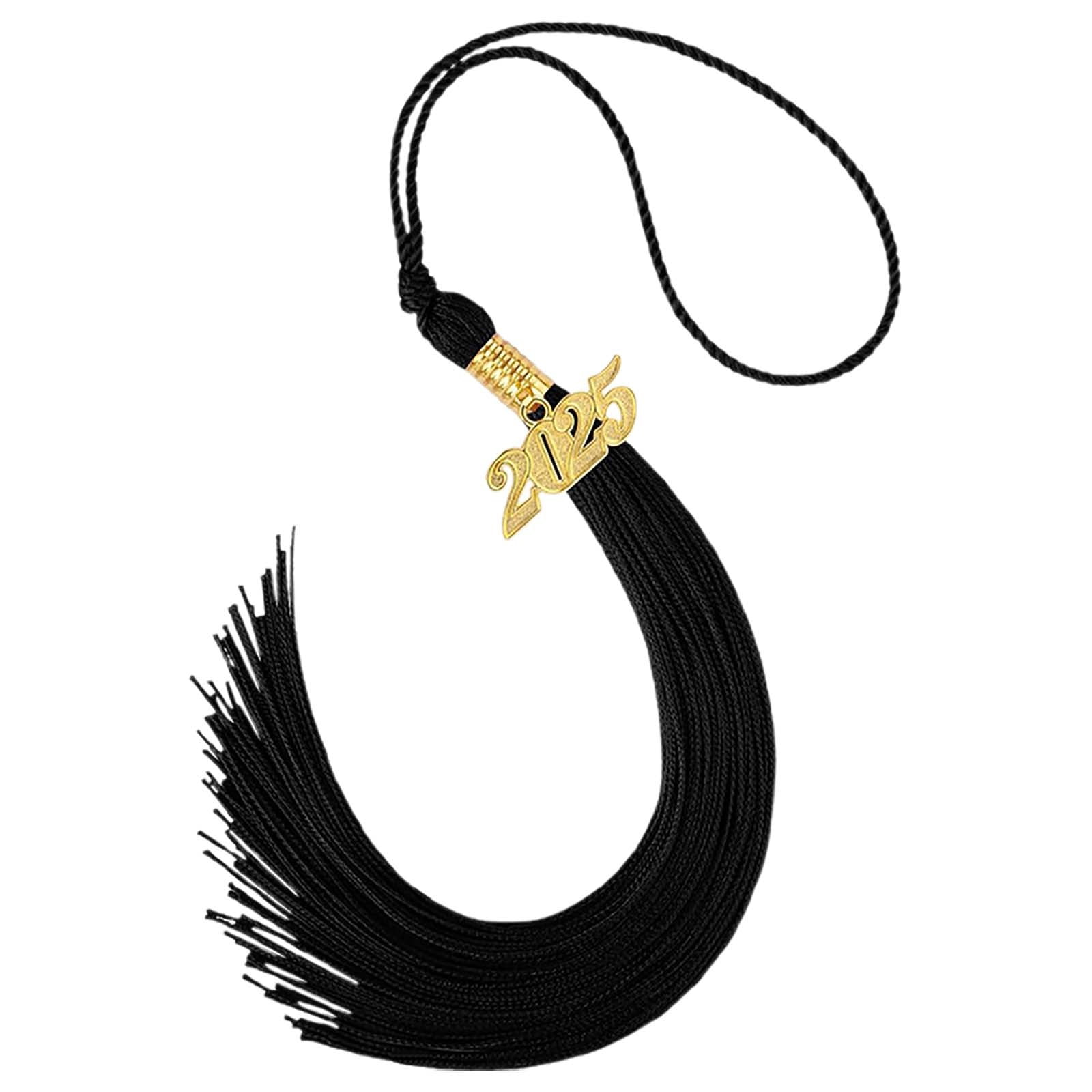 SHEIGUANNI 2025 Black Graduation Tassel: Cap Decoration With Gold Date ...