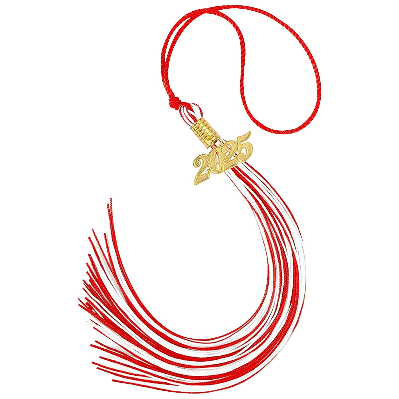 SHEIGUANNI 2025 Red White Graduation Tassel: Cap Decoration With Gold ...