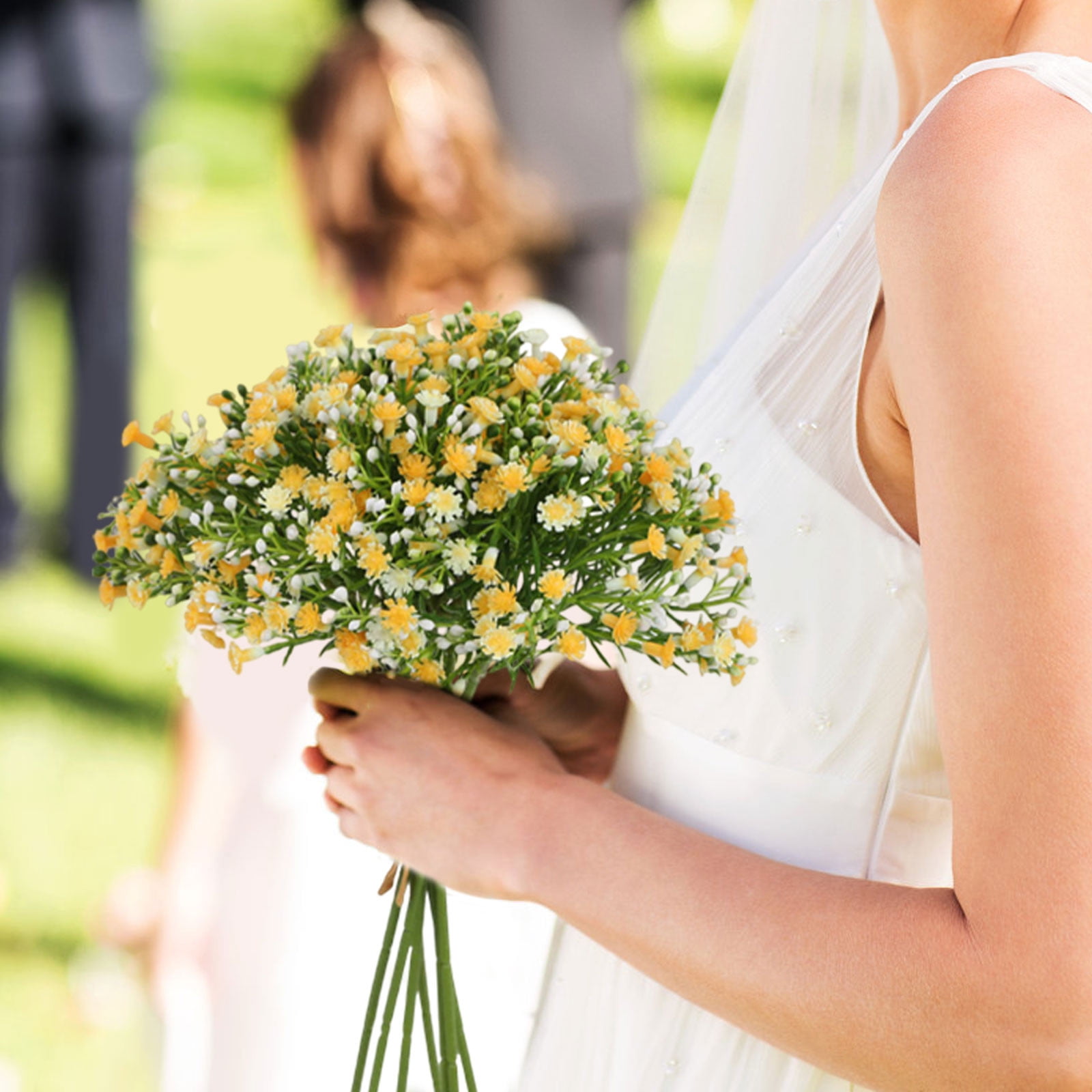 SHEIGUANNI 7-Piece Artificial Baby’s Breath Bouquet, Realistic Foam ...