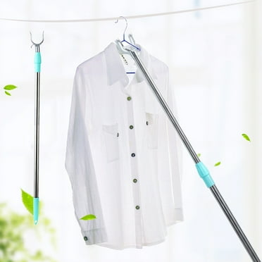 Adjustable Closet Pole Long Reach Pole Hook Telescopic Clothes Reach ...