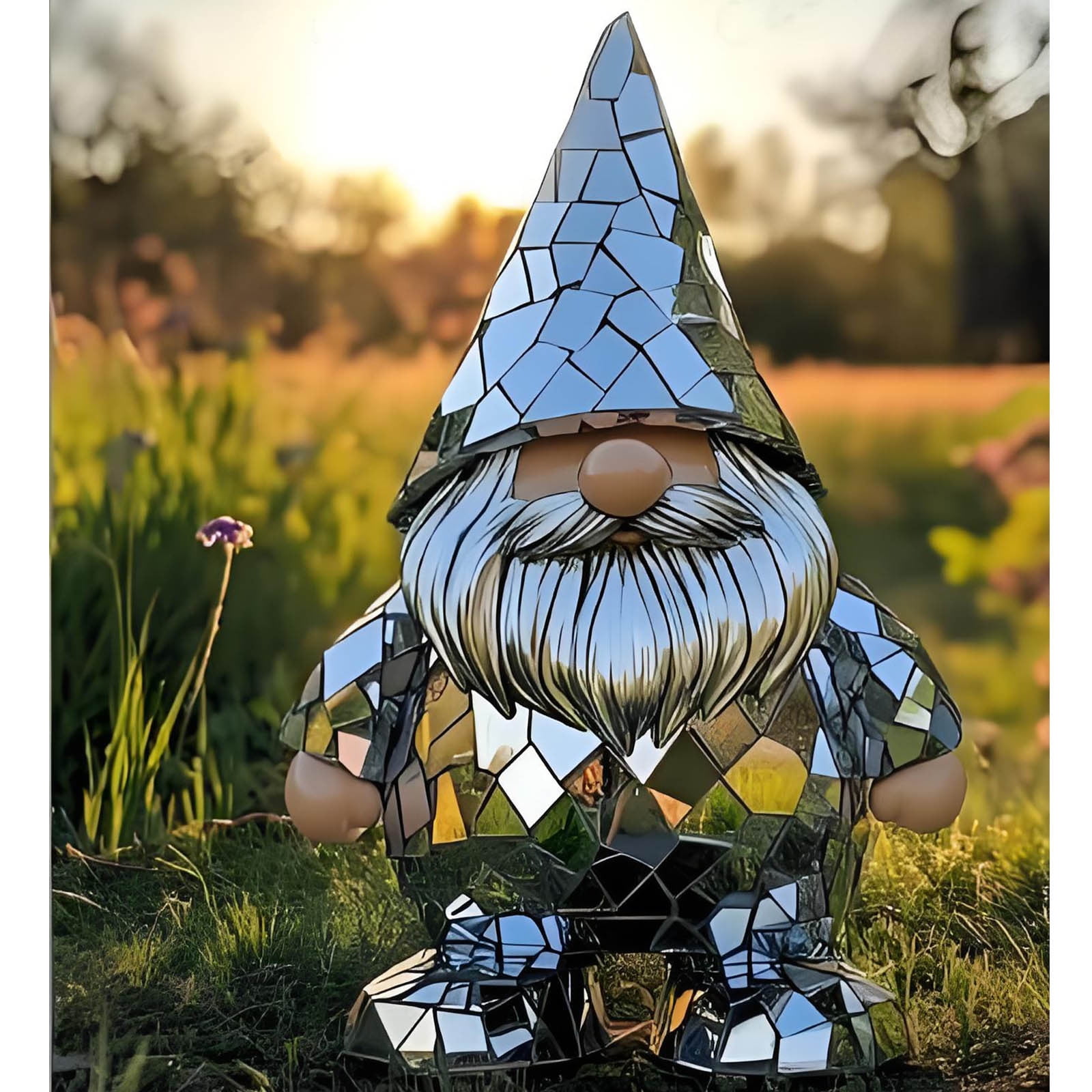 SHEIGUANNI Garden Disco Gnome Decor, Funny Glitter Dwarf Garden Statues ...