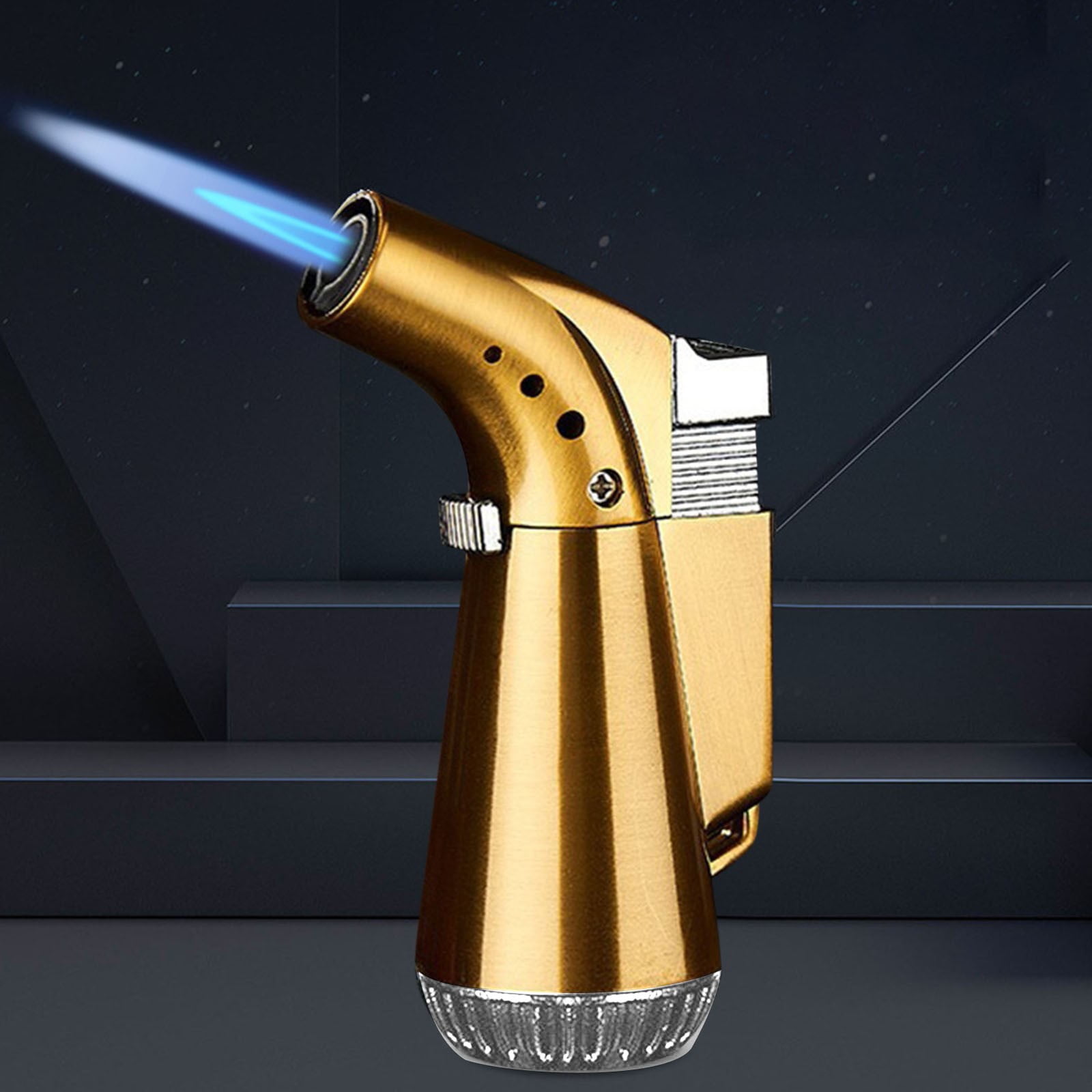 SHEIGUANNI Refillable Windproof Torch Lighter with Adjustable Flame ...