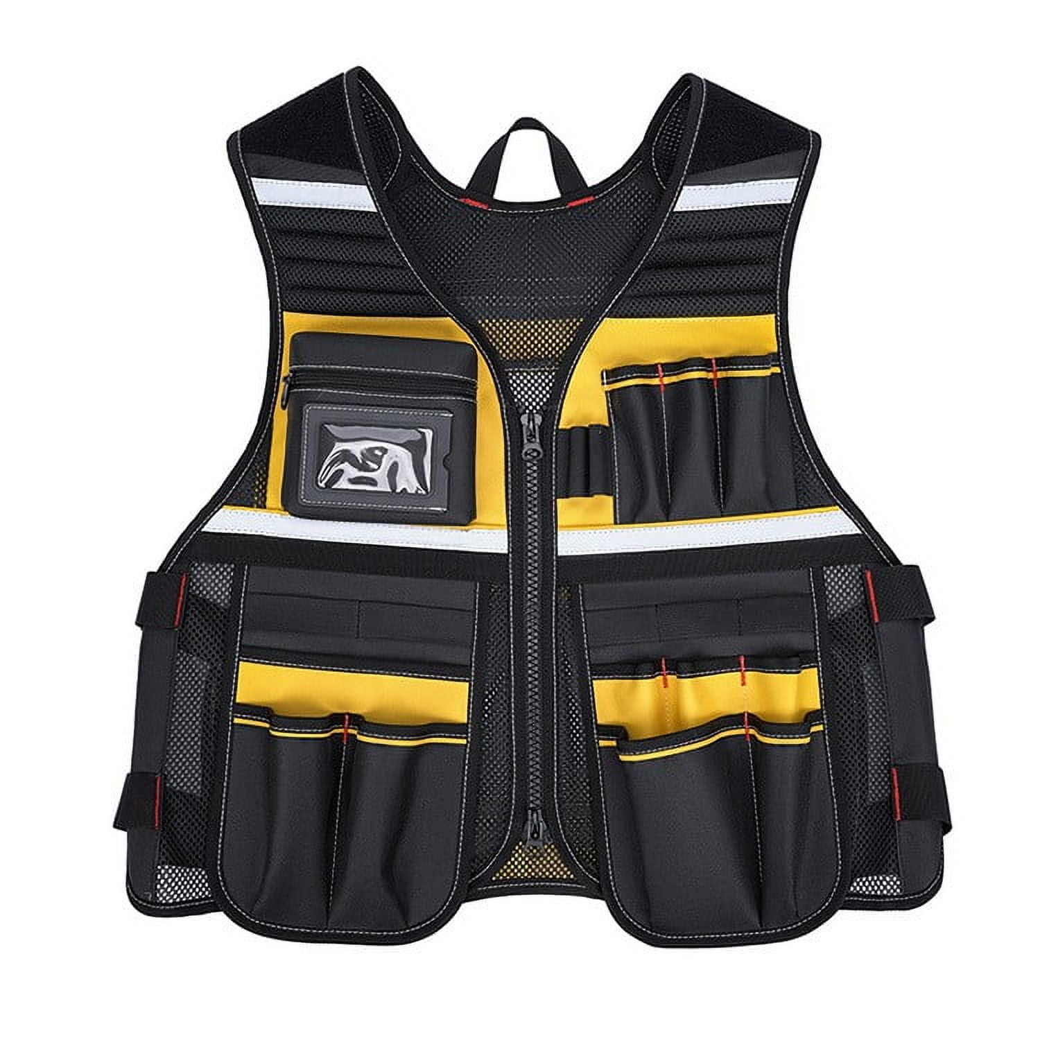 SHEIGUANNI Tool Vest Waterproof Tool Waistcoat with Shoulder Straps and ...
