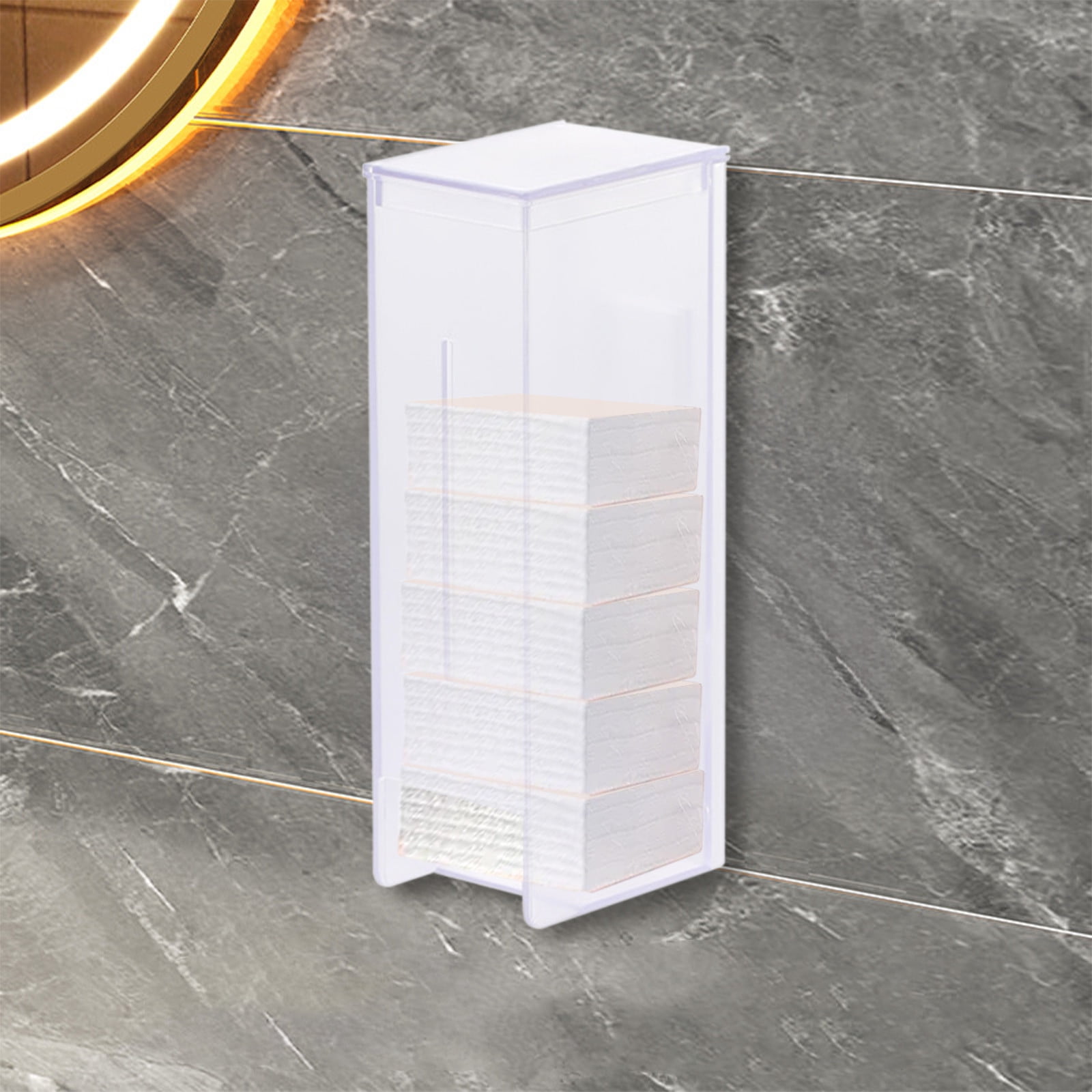 SHEIGUANNI Wall-Mounted Tissue Box - No Punch Installation, ABS Plastic ...