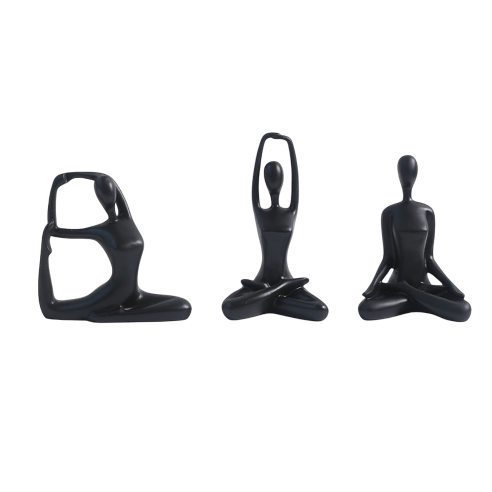 SHEIGUANNI Yoga Statues Set of 3 Meditation Zen Yoga Resin Figurines ...