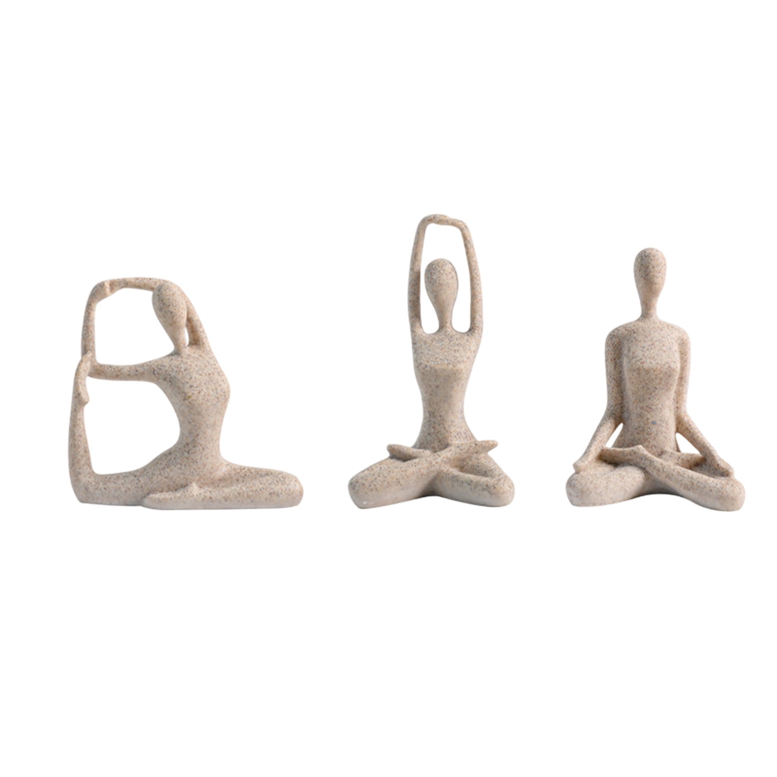 SHEIGUANNI Yoga Statues Set of 3 Meditation Zen Yoga Resin Figurines ...