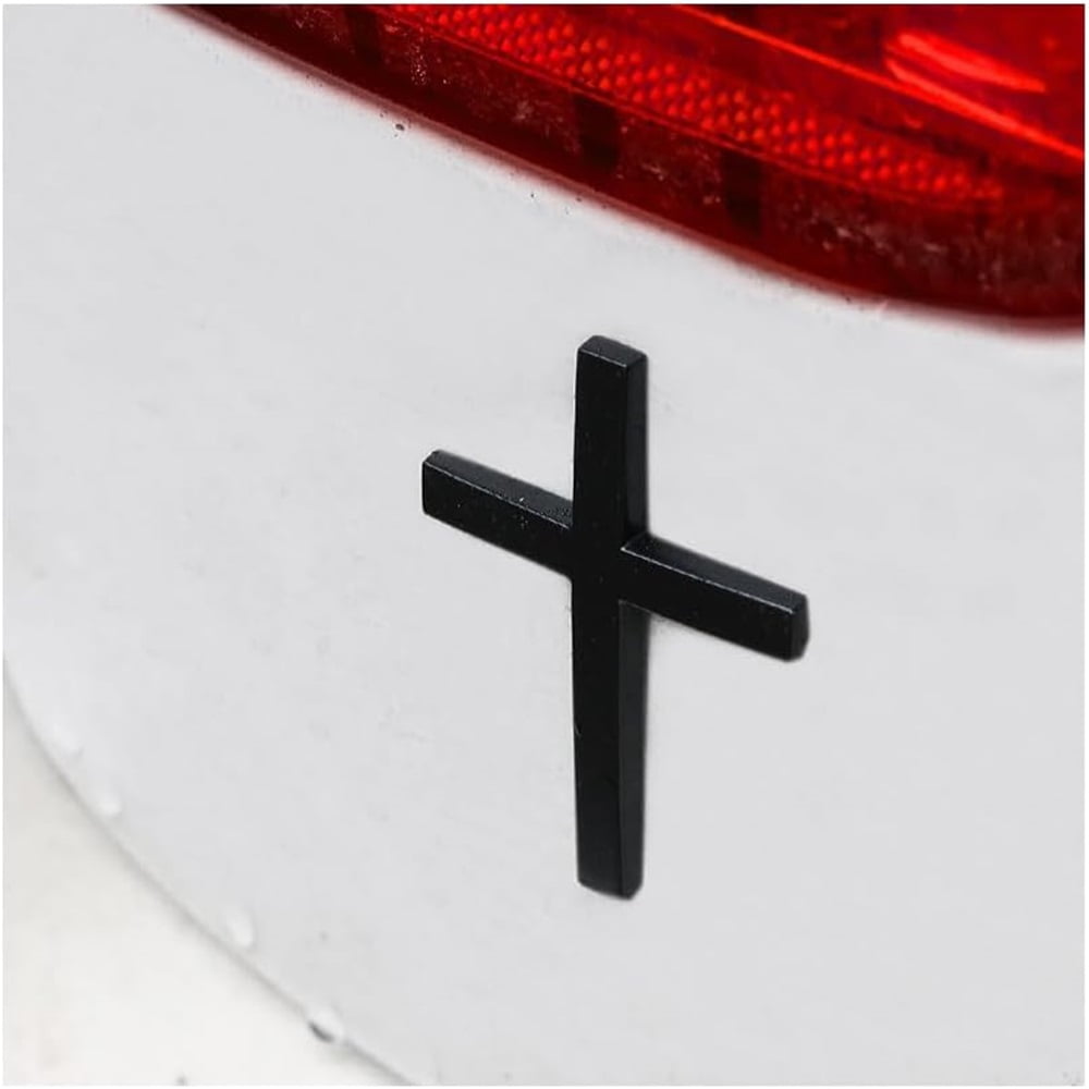 SHEKIKO Mall 1 PCS Metal Jesus Christian Cross Emblem Sticker Badge ...