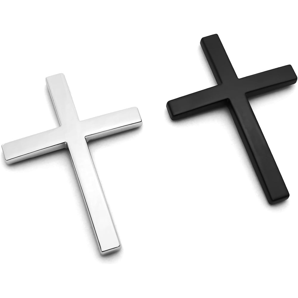 SHEKIKO Mall 1 PCS Metal Jesus Christian Cross Emblem Sticker Badge ...