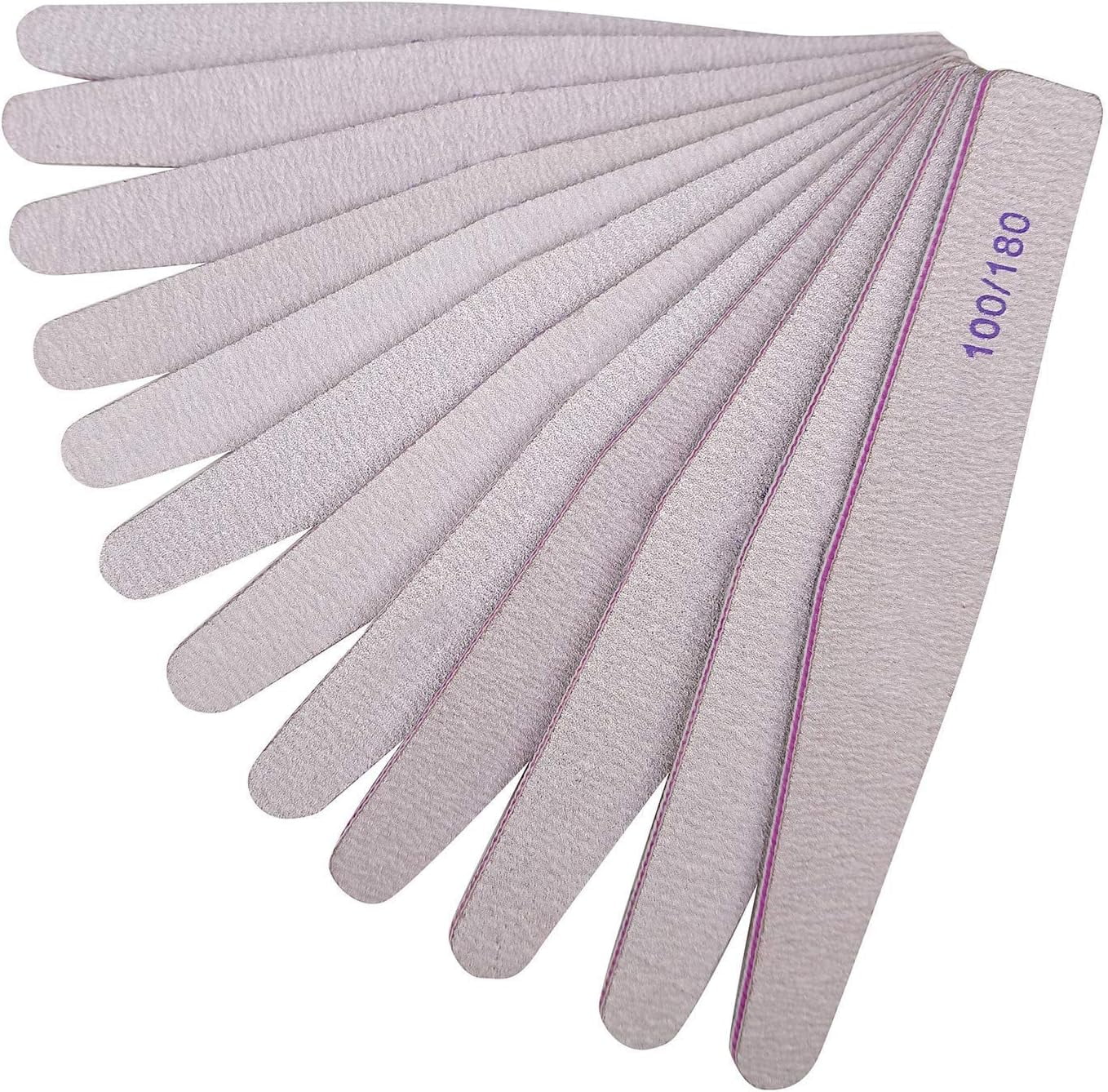 SHEKIKO Mall 100 180 Grit Nail Files Double Sided Emery Board Grit Nail ...