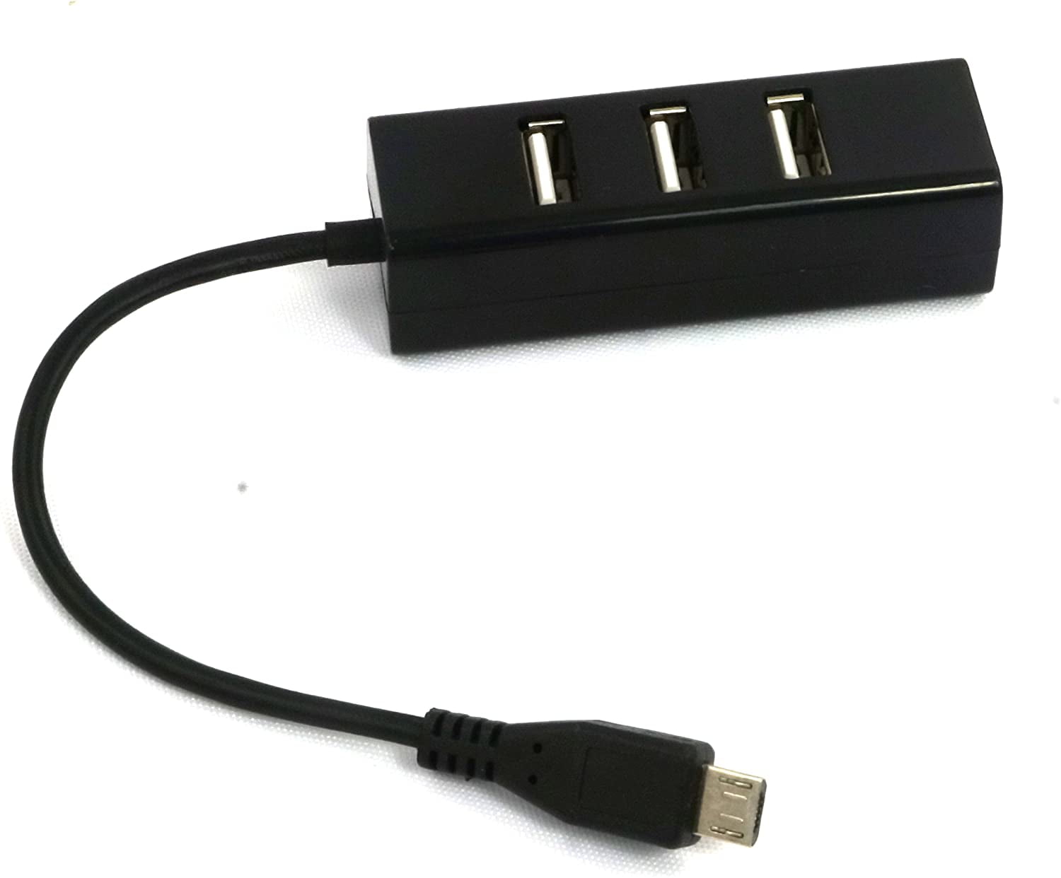 SHEKIKO Mall MicroUSB to USB 4 Port Black OTG Hub for Raspberry Pi Zero ...