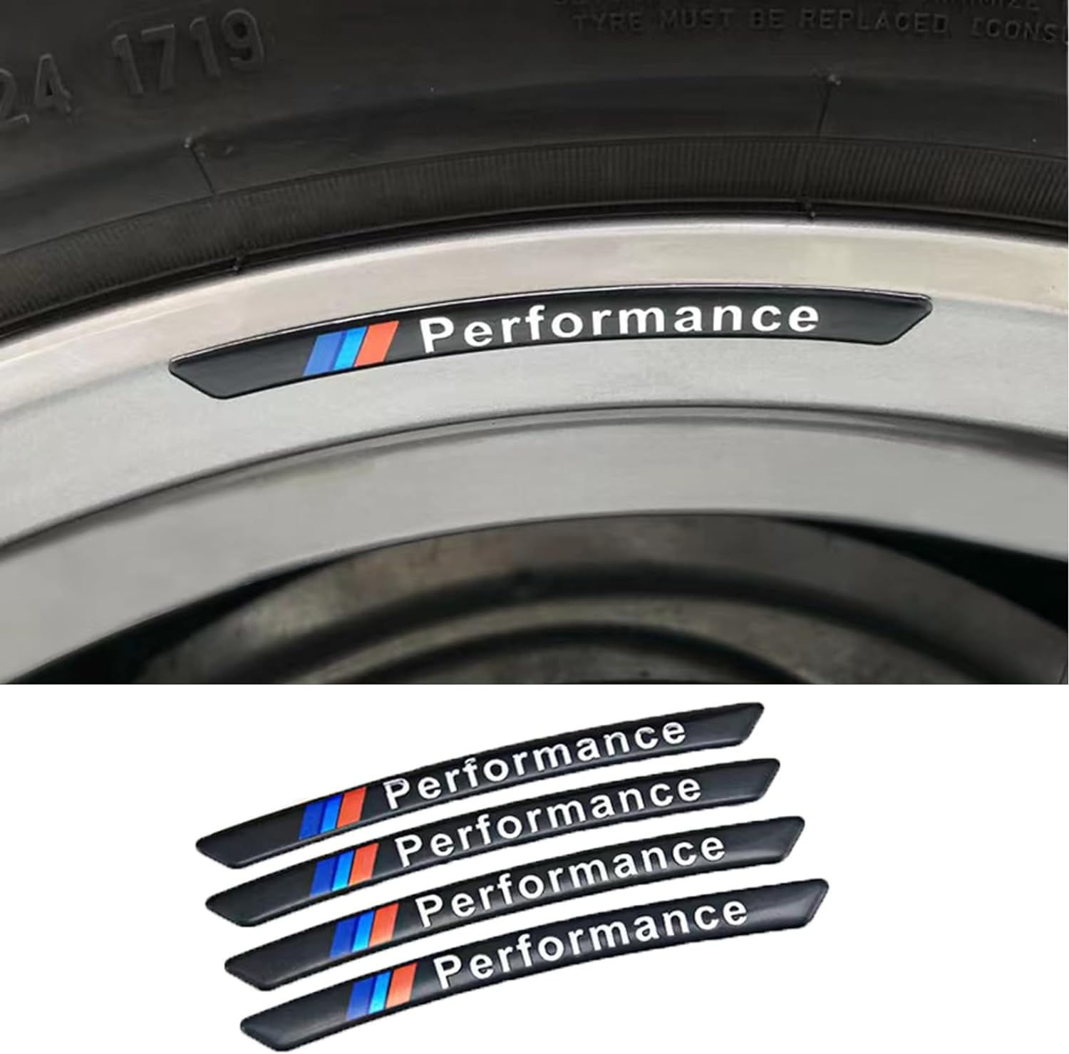 SHEKIKO Mall Wheel Stickers for BMW, Aluminum Emblem, 4Pcs - Walmart.com