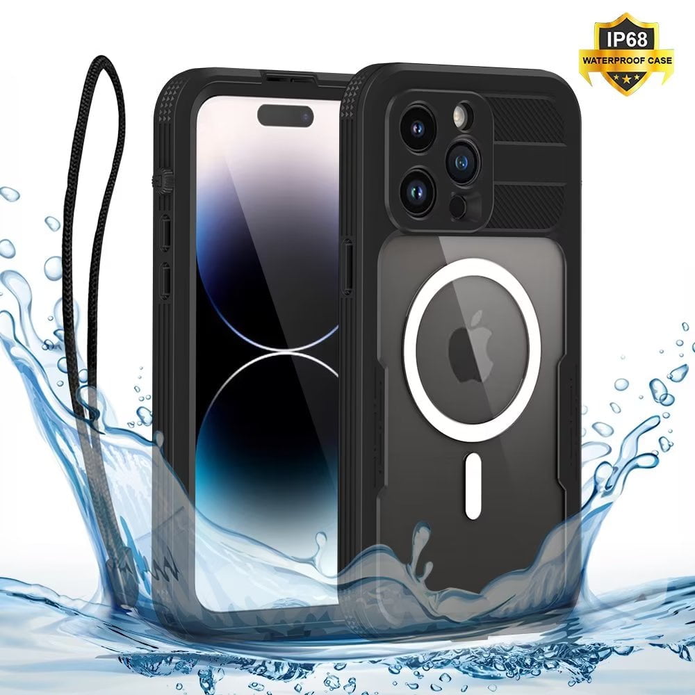 SHELLBOX Waterproof Rugged Shockproof Case for iPhone 14 Pro Max Clear ...