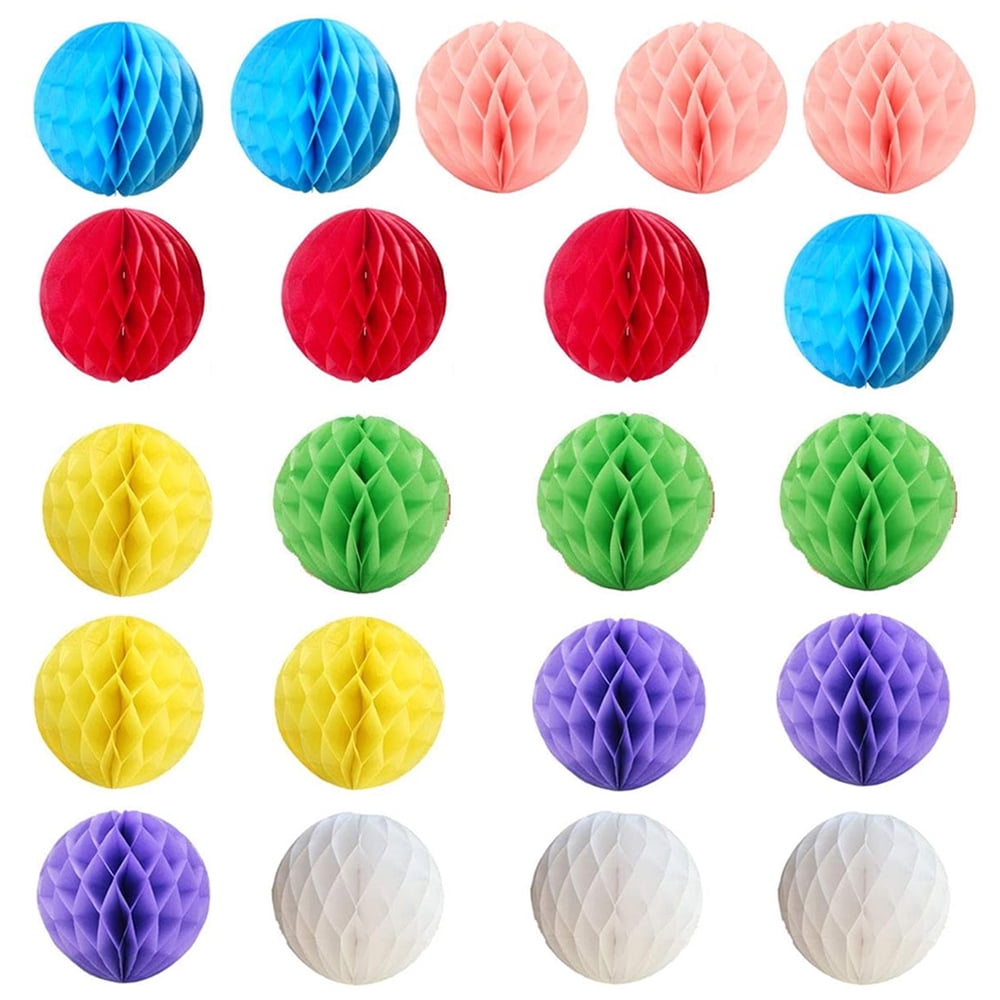 SHELLTON 21 Pieces of Decorative Paper Flower Ball, Suitable For ...