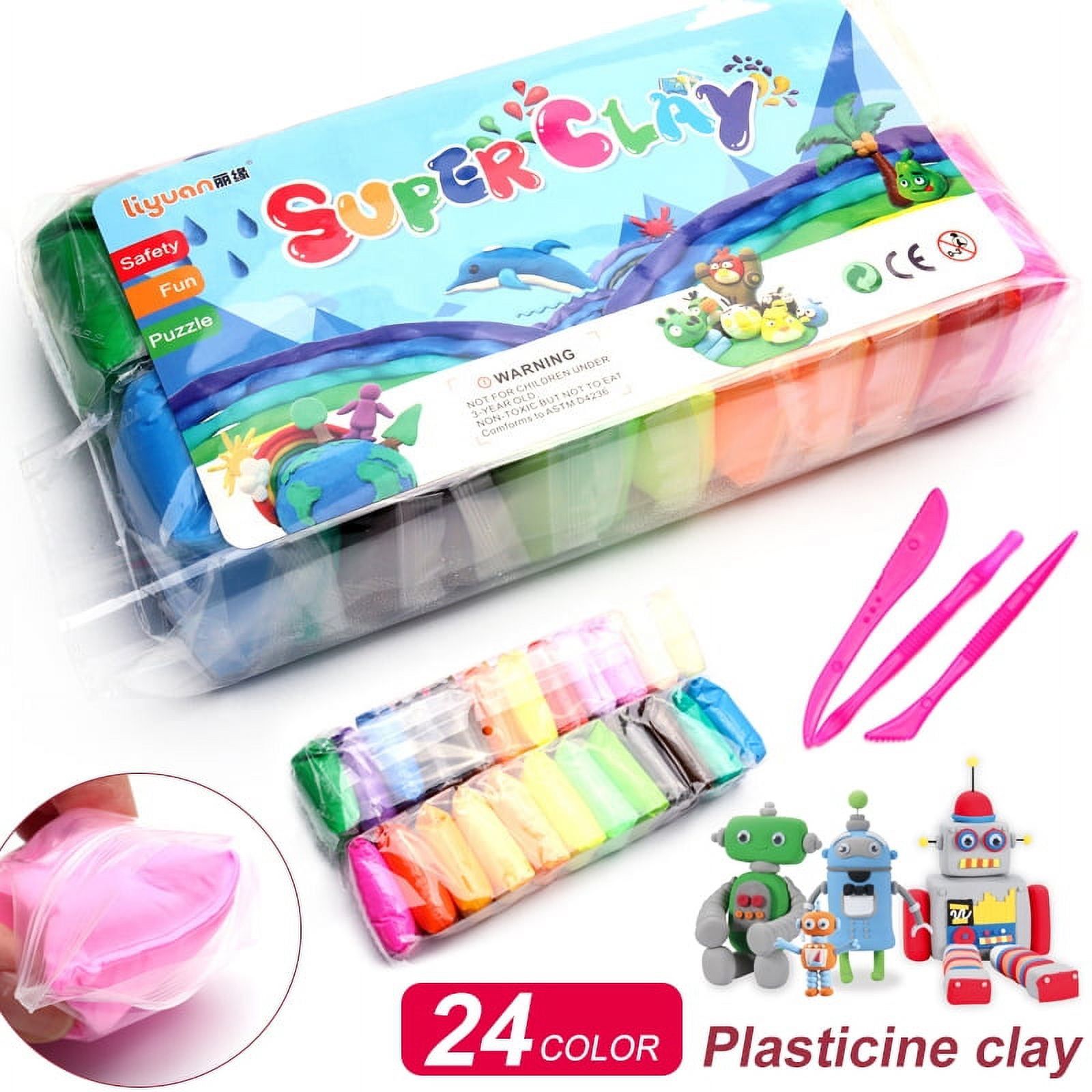 SHELLTON 24 Colors Magic Air Dry Clay,Ultra Light Modeling Clay ...
