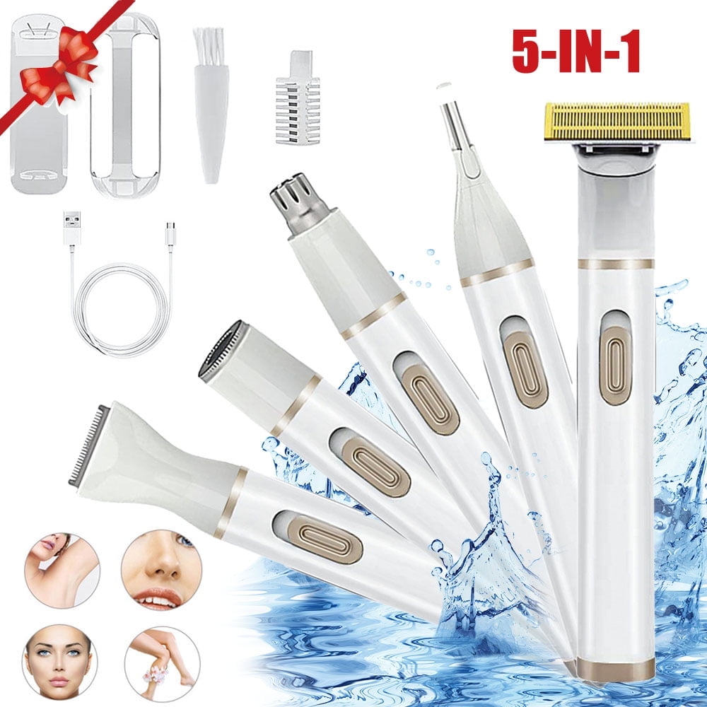 SHELLTON 5 in 1 Electric Razor for Women, Cordless Shaver Set for ...