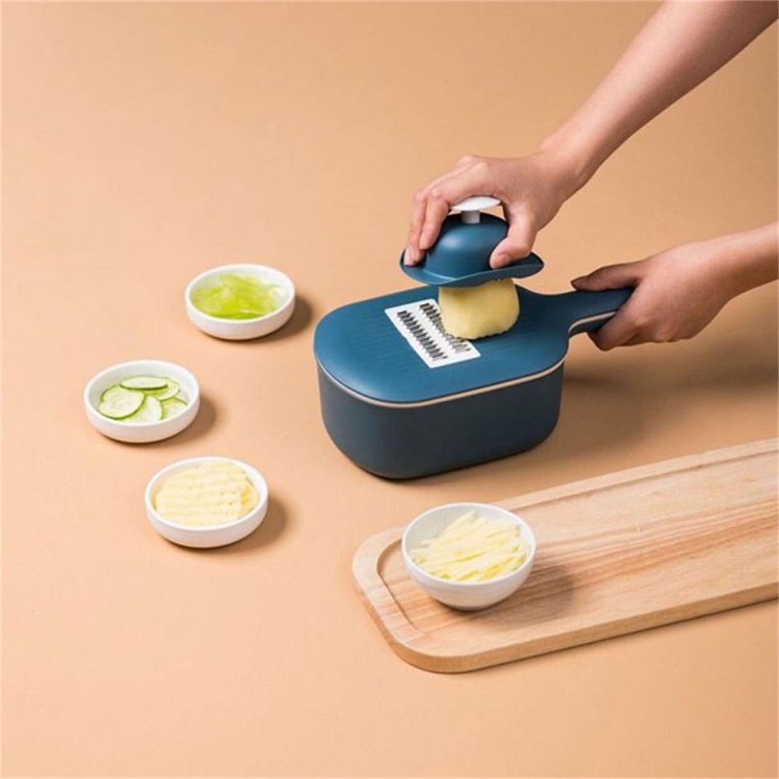 SHELLTON Chopper Cutter 4 In 1 Multi-function Easy Food Chopper Slicer ...