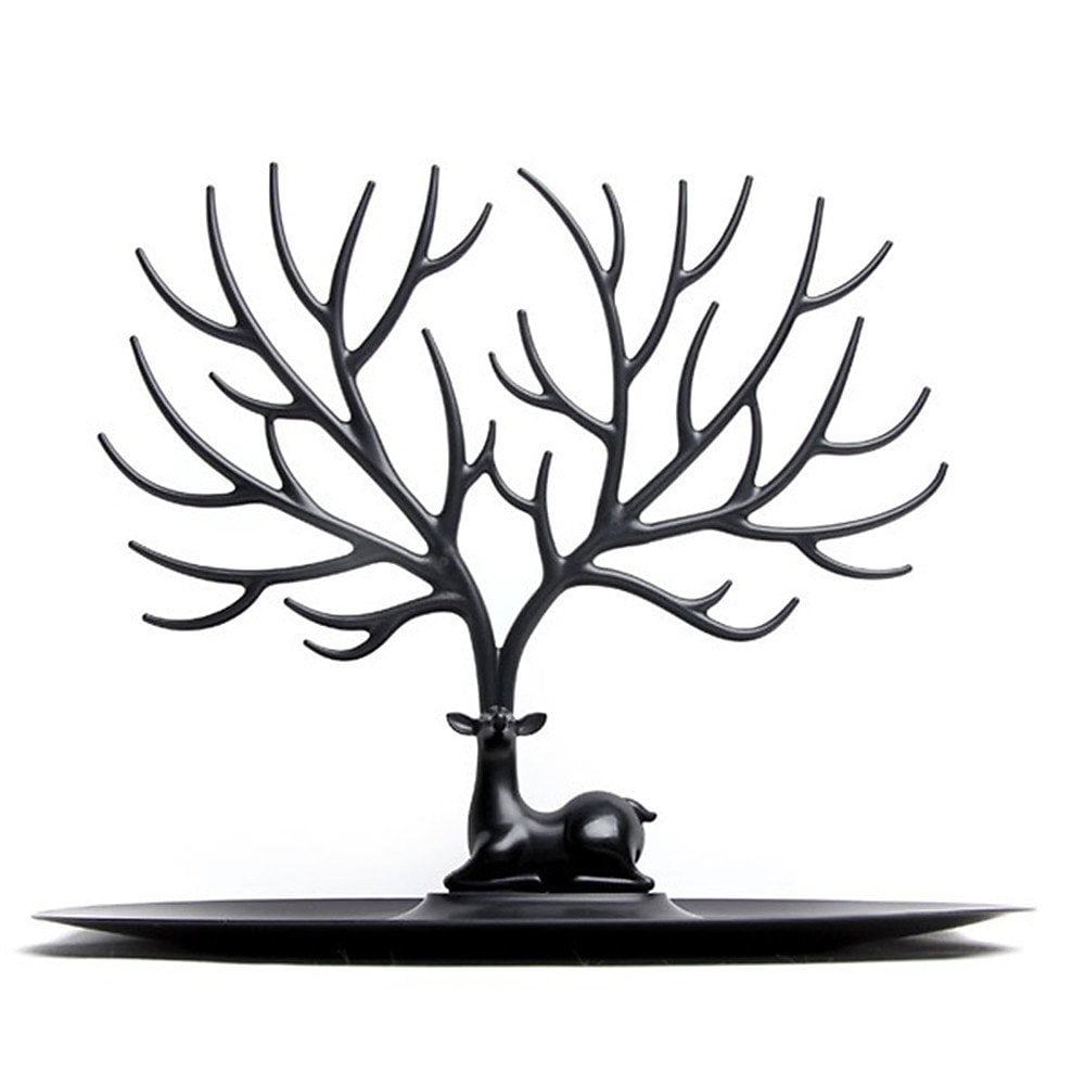 SHELLTON Creative Sika Deer Tree Jewelry Rack Display Stand Holder ...