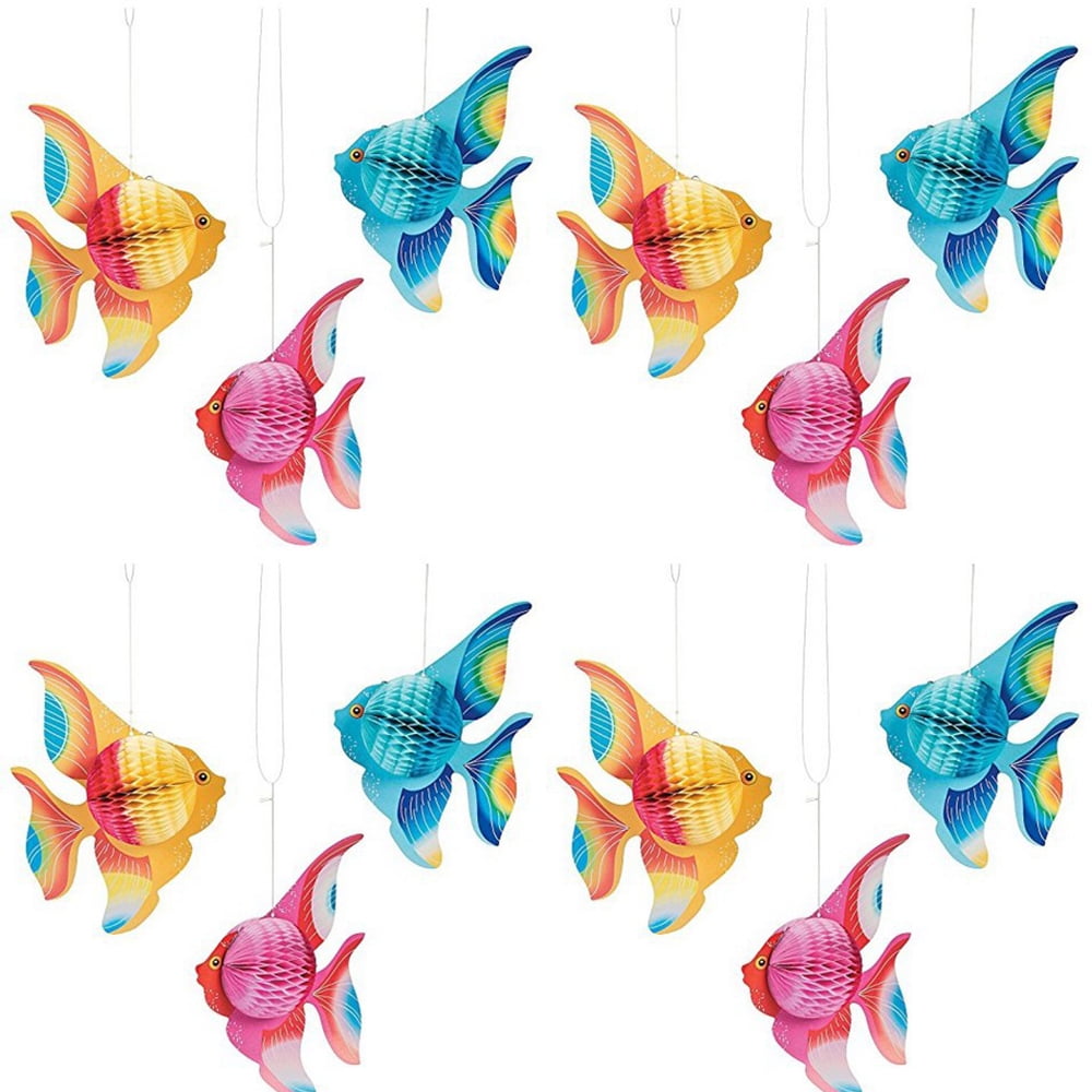 SHELLTON Fish Decoration - Tropical Fish Party Decoration for Fish ...