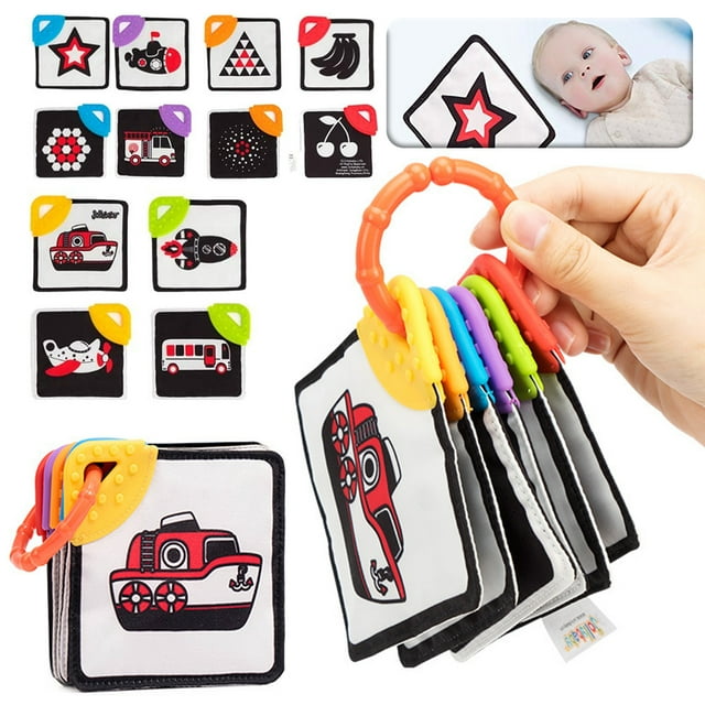 SHELLTON High Contrast Baby Flashcards, Black and White Newborn Brain ...