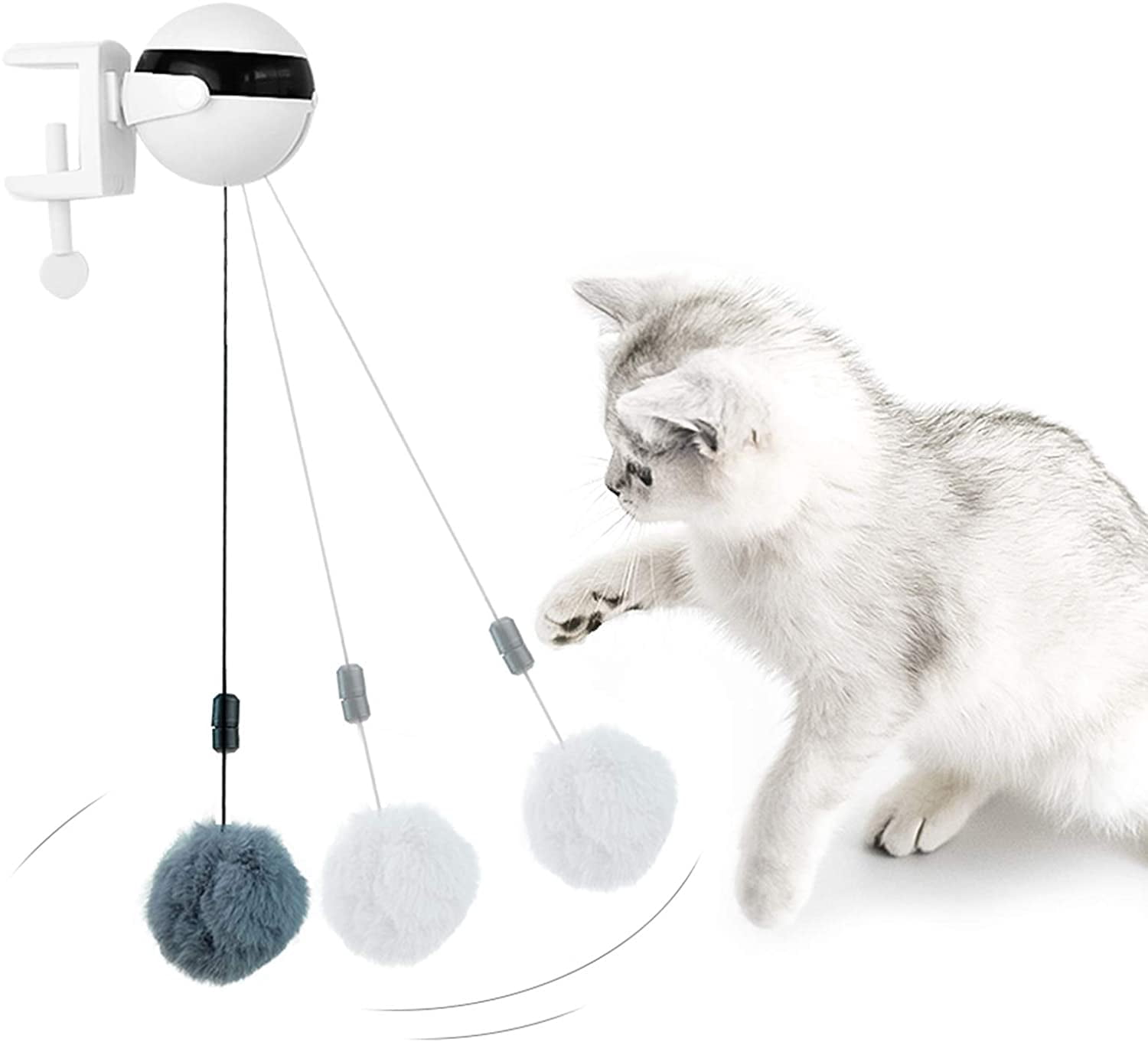 SHELLTON Interactive Cat Toy, Electric Flutter Rotating Yo-Yo Ball for ...