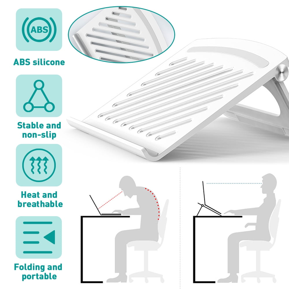 SHELLTON Laptop Stand, Ergonomic Aluminum Computer Stand for Desk ...