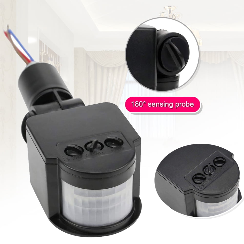 SHELLTON Motion Sensor Detector LED Light, 90~250V 180 Degree Wall ...
