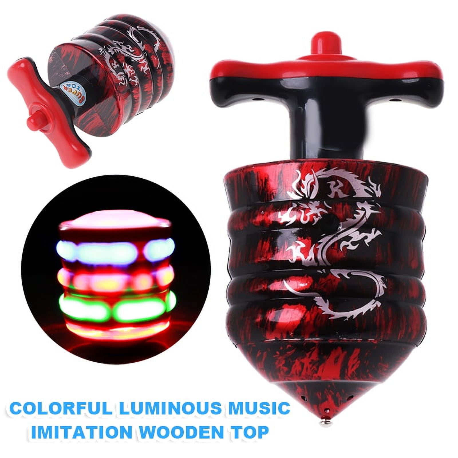 SHELLTON Music Gyroscope Flash Light Spinning Top Kids Luminous Music ...