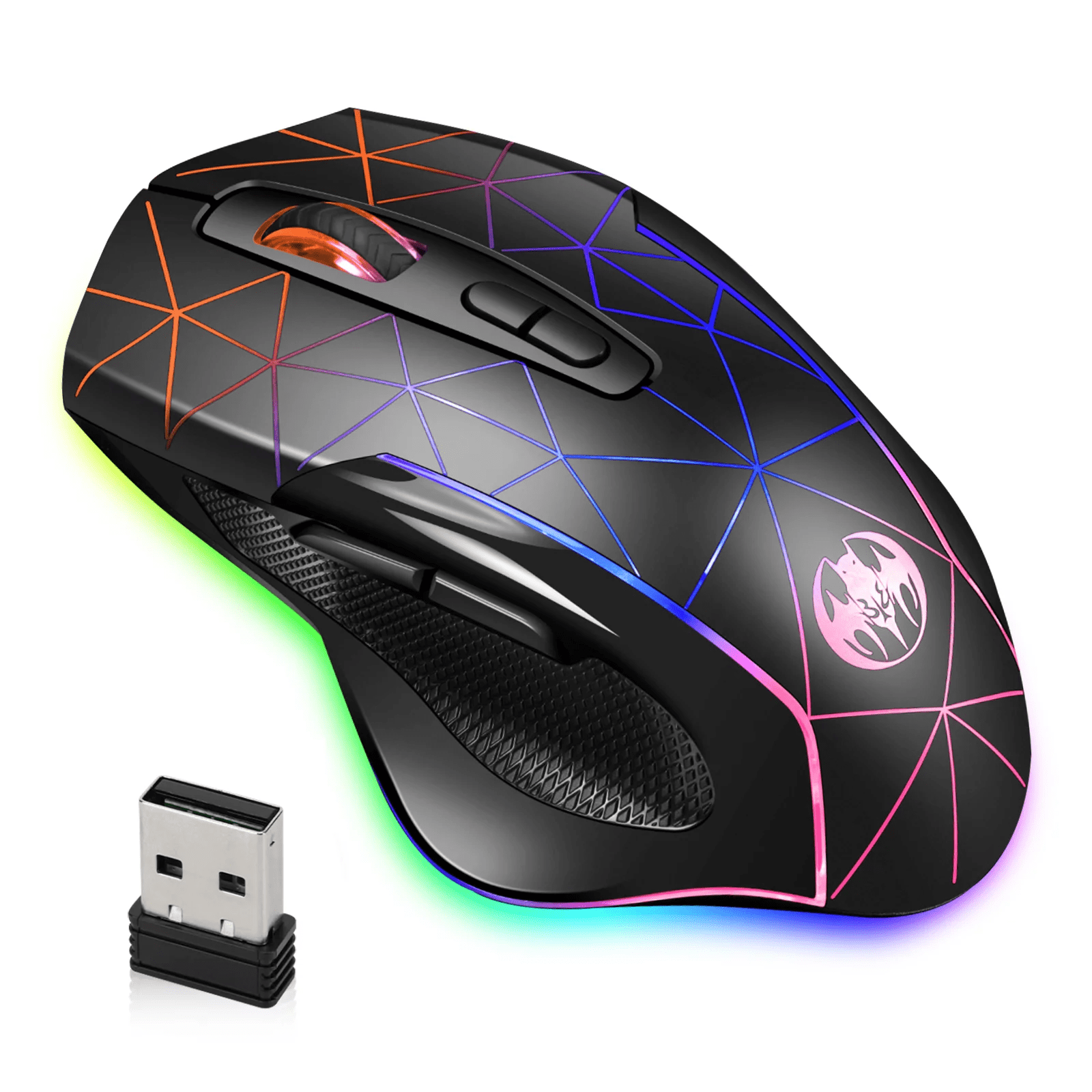 SHELLTON Wireless Gaming Mouse, Rechargeable Optical Mice with 3 Levels ...