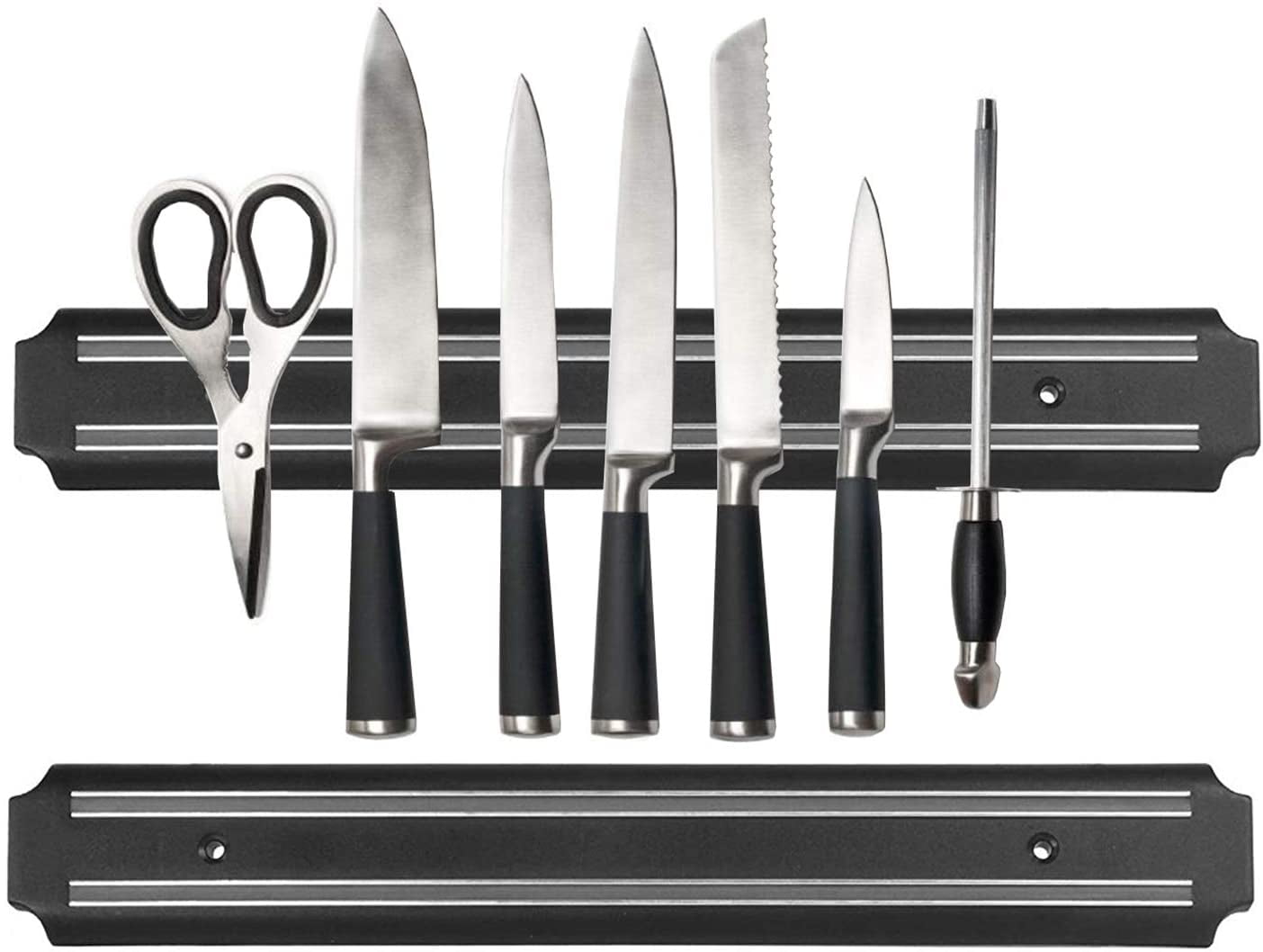 SHELLTONTECH Magnetic Knife Strips, 15 Inch Magnetic Kitchen Utensil ...
