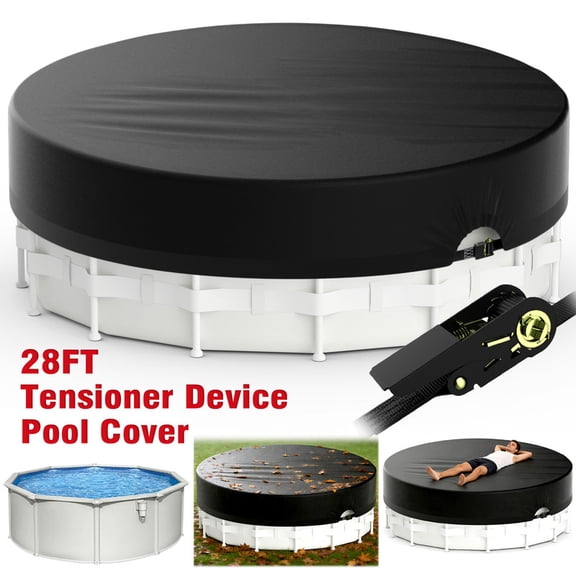 SHELTUSE 12Ft Round Pool Cover, Covers for Above Ground Pools ...