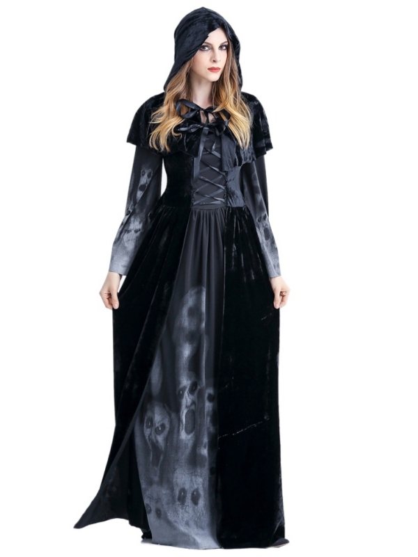 SHEMALL Halloween Role-Playing Demon Witch Vampire Cosplay Suit ...