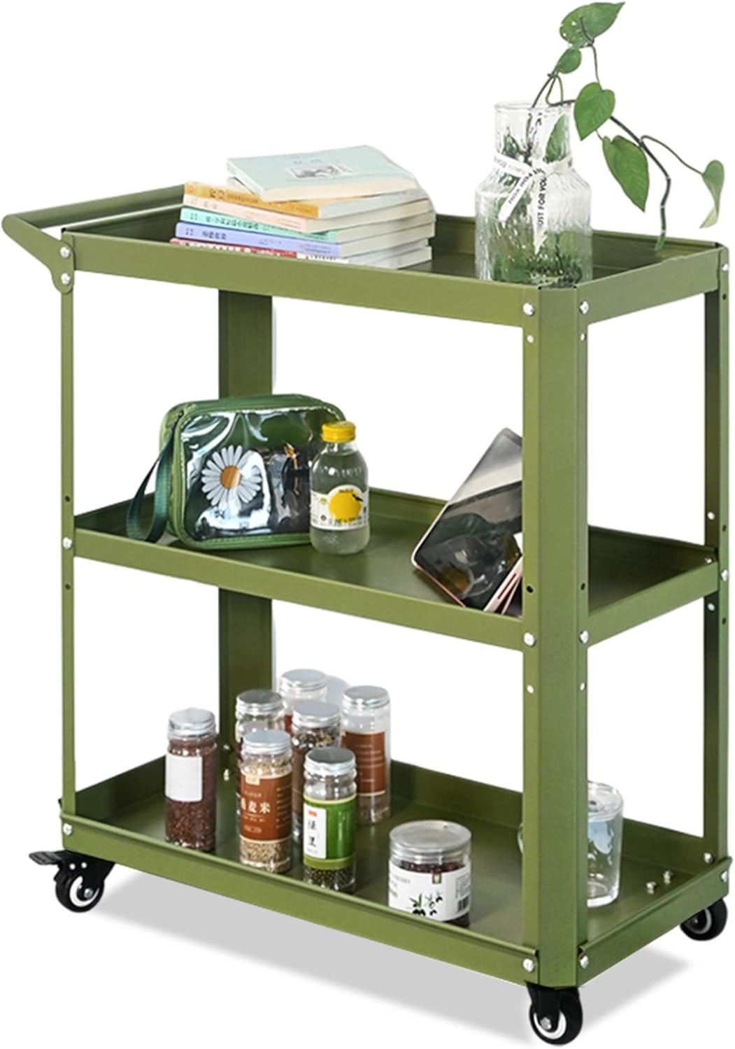 SHEN 3 Tier Rolling Tool Cart with Lockable Silent Wheels, 330 LBS ...