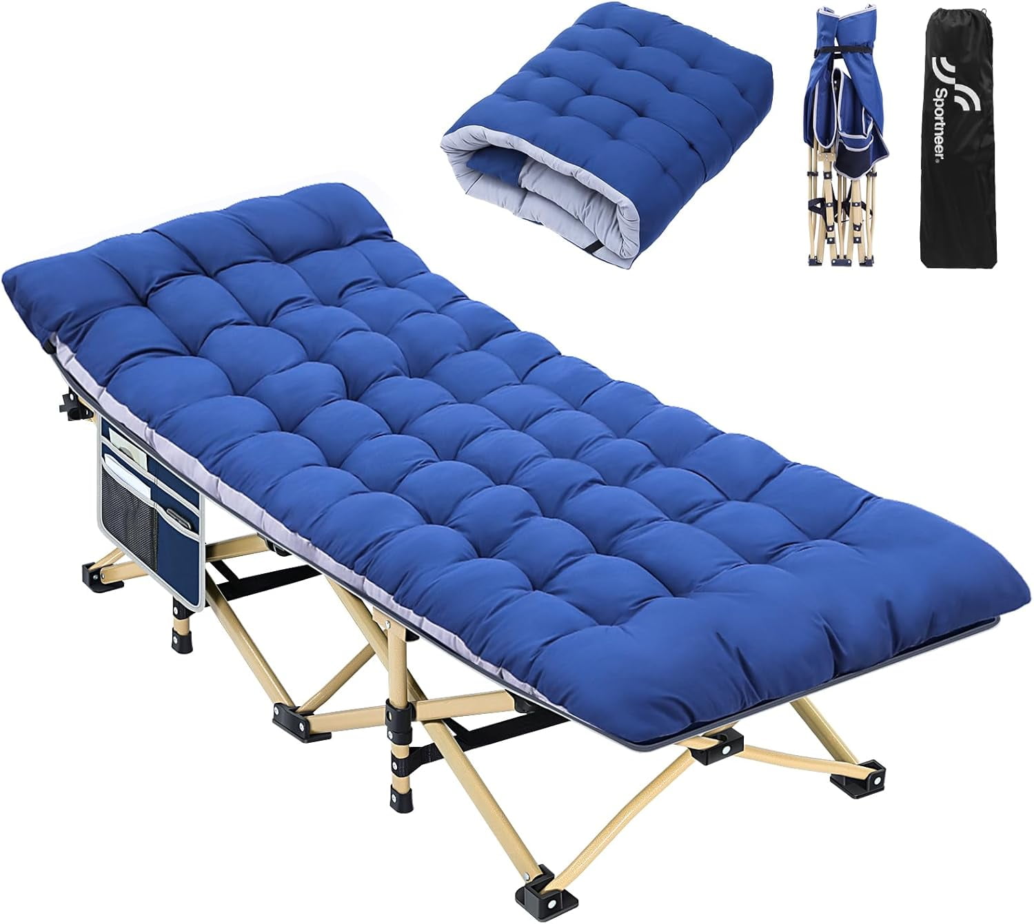 SHEN Camping Cot: 1200D Double Layer Oxford Camping Cots for Adults ...