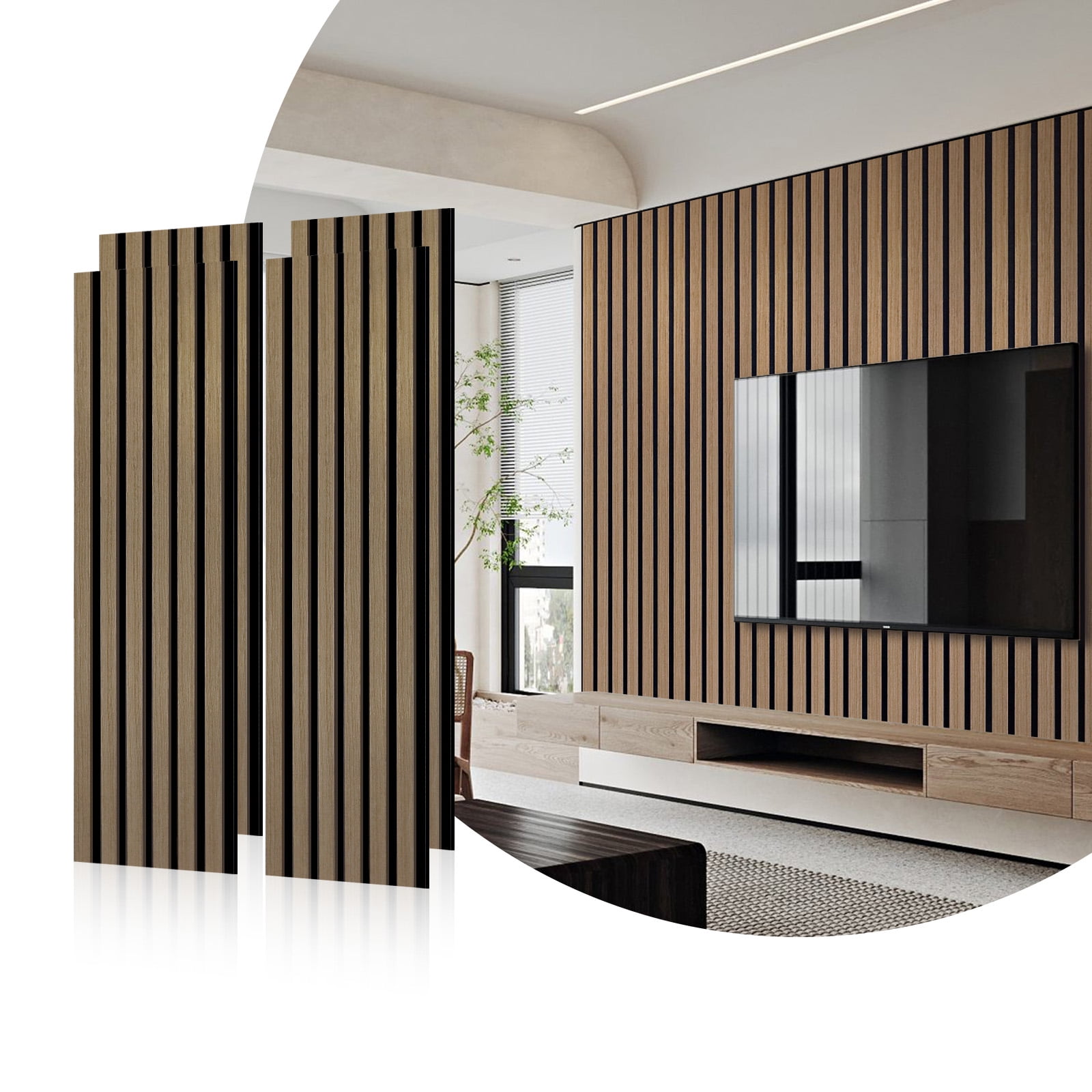 SHENCAIOU 4 Pieces of 47.2 "x 12.2" Acoustic Wall Panels, Indoor 3D ...