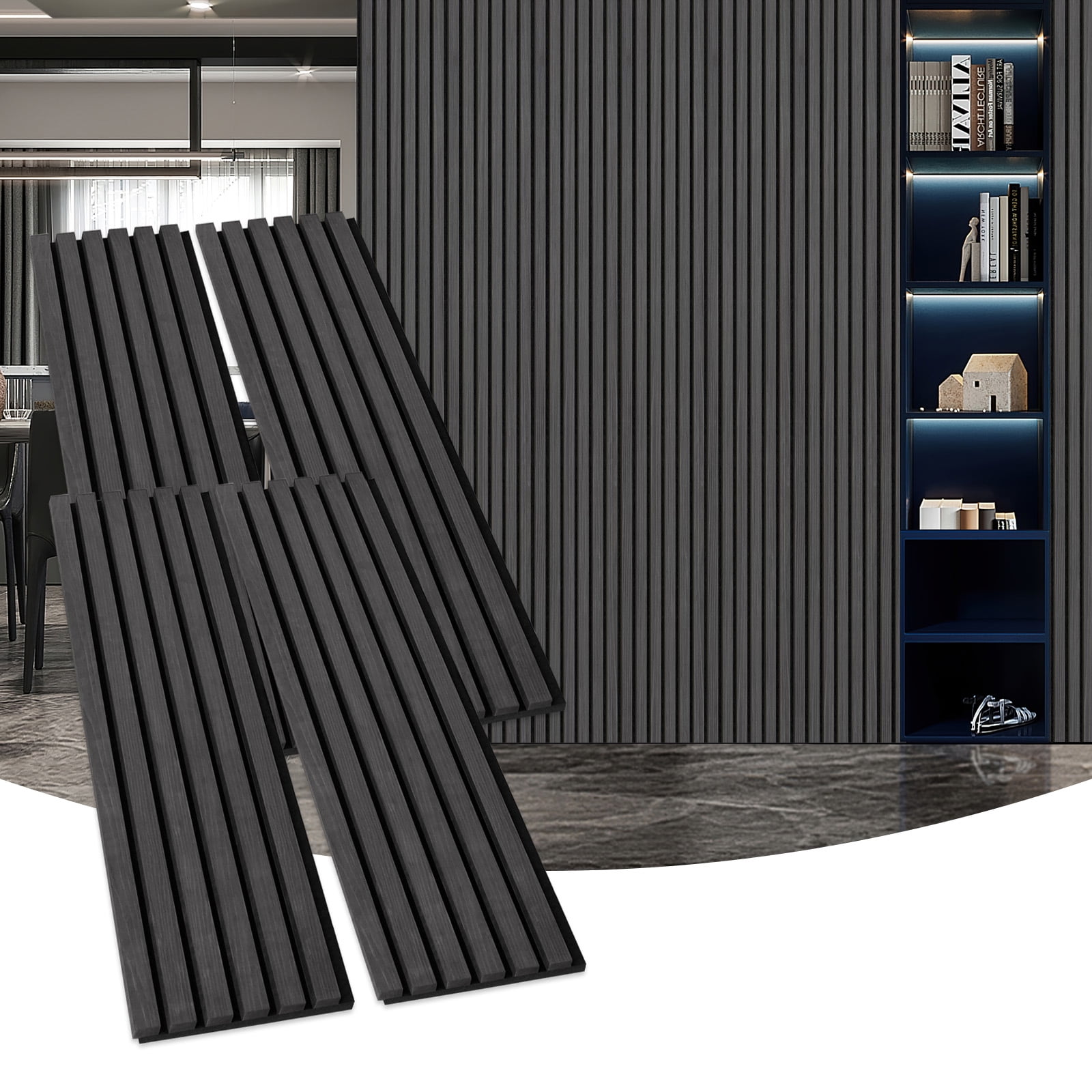 SHENCAIOU 4 Pieces of 47.24 "×12.2" Inch Acoustic Wall Panels, Sound ...