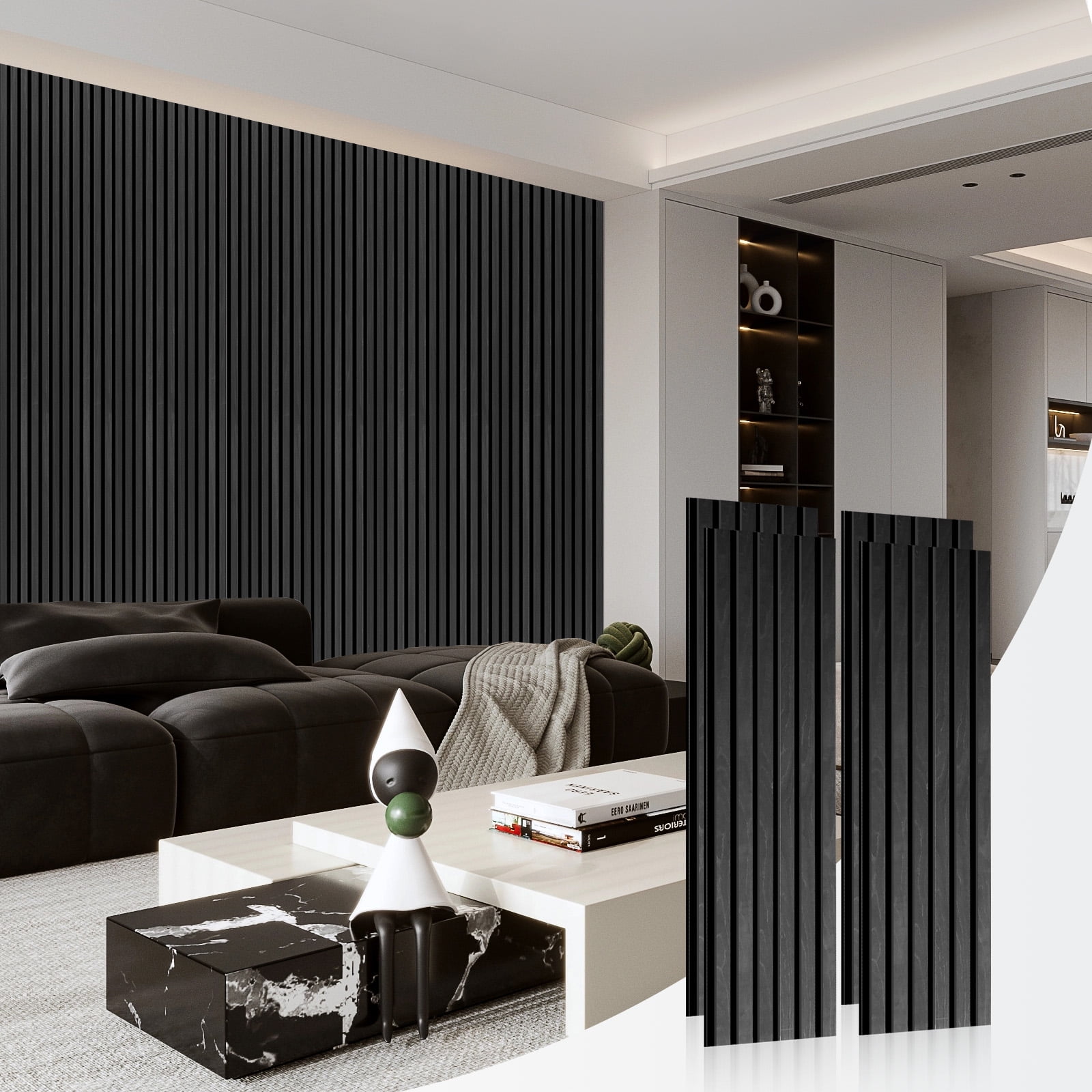 SHENCAIOU 4 Soundproof Panels, Interior Acoustic Trim Wood Panels, Wood ...