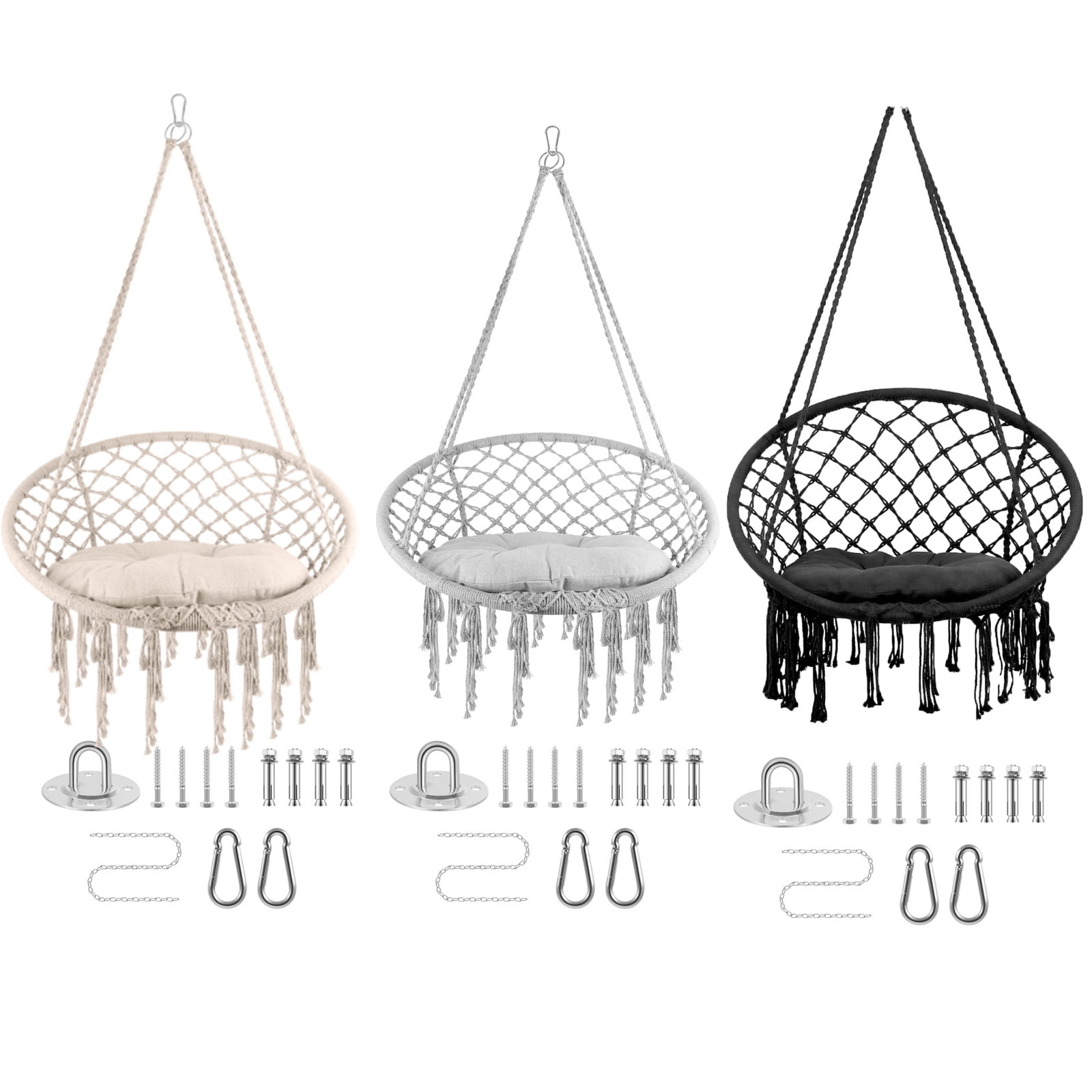 SHENCAIOU Hand-Woven Cotton Rope Rocking Chair, the best Choice for ...