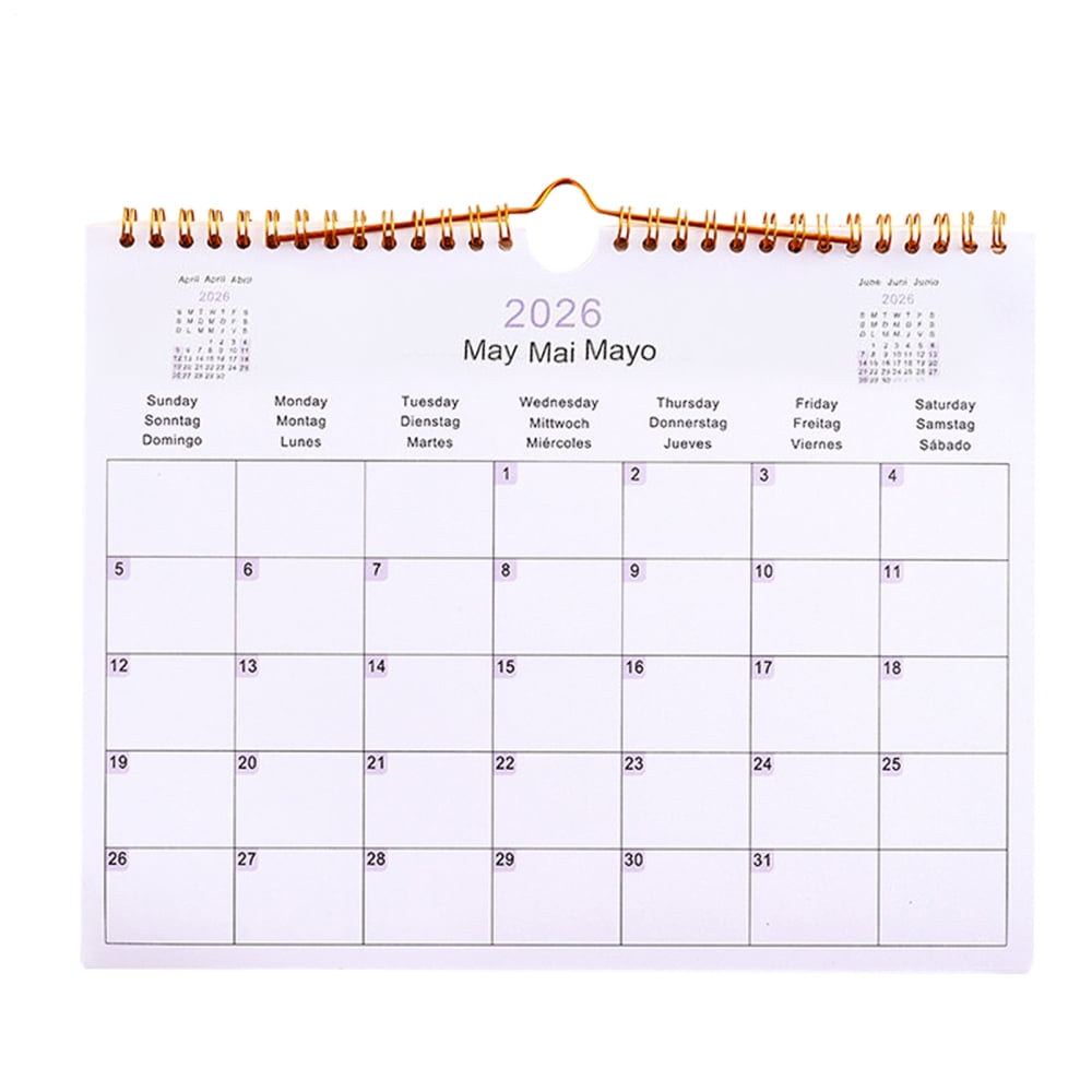 SHENERDA 2025 Wall Calendar 20252026 Calendar Planner Multilingual Coil ...