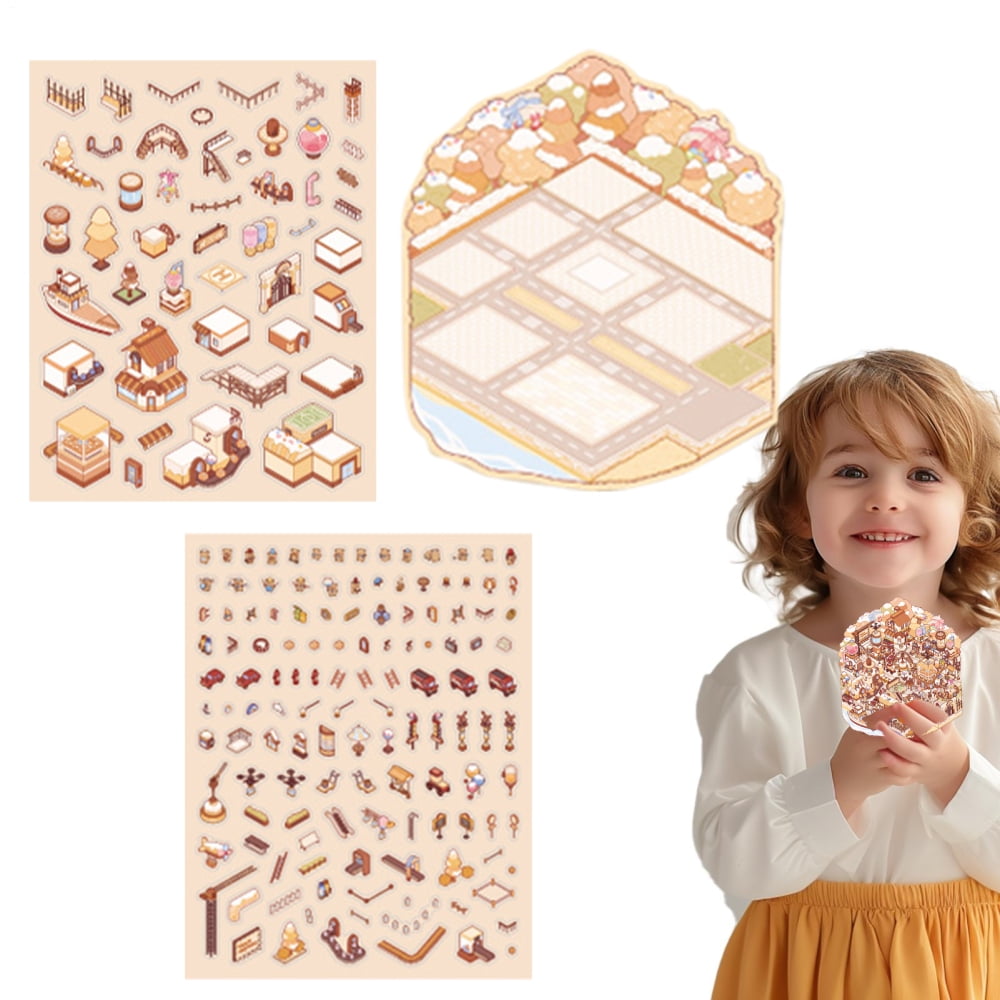 SHENERDA 3D Scene Stickers 3D Capybara Miniature Landscaping Stickers ...