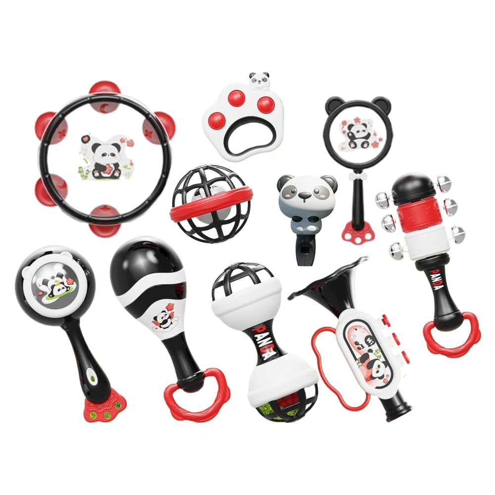 SHENERDA Baby Rattle Toys Panda Easy-Grasp Rattles Educational Musical ...