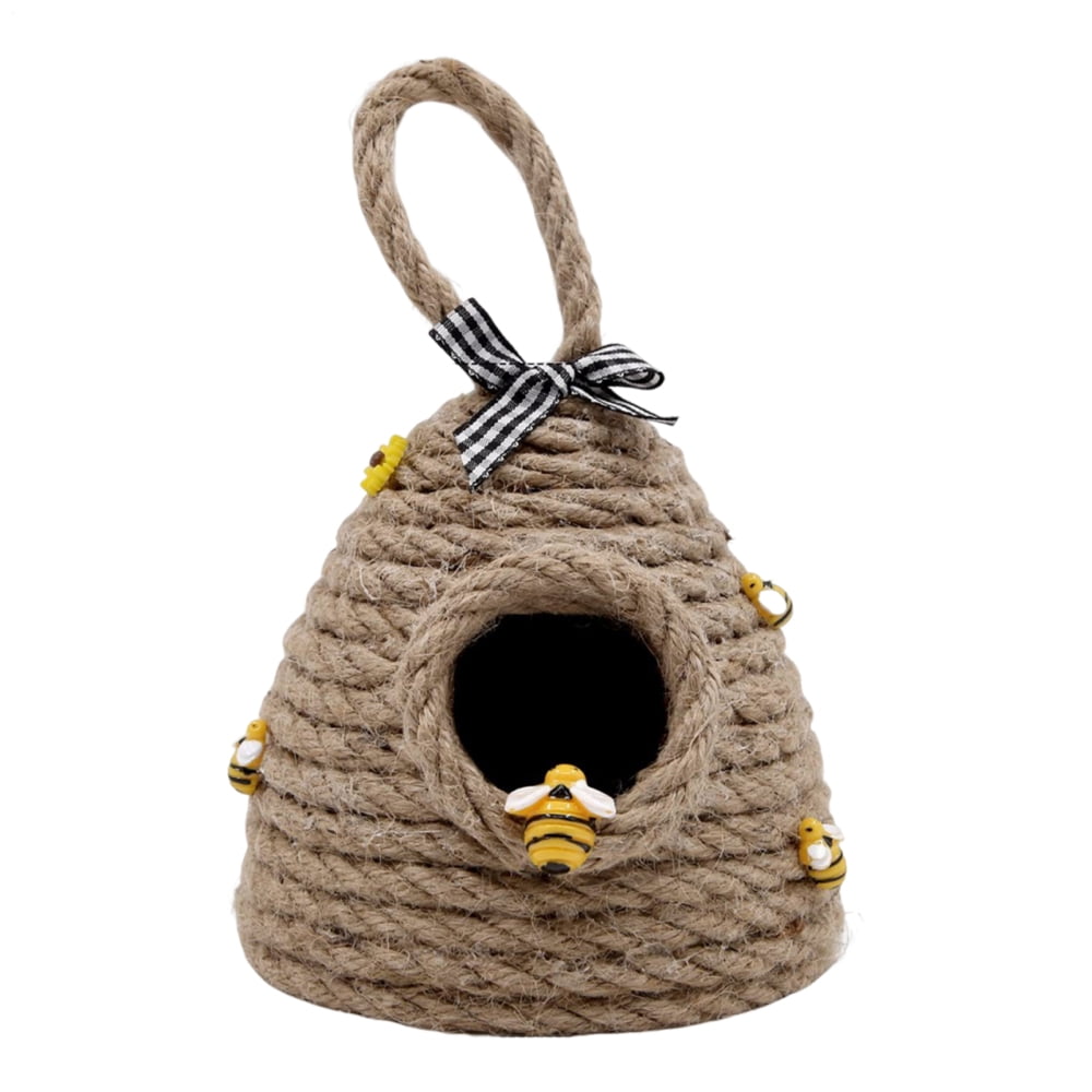 SHENERDA Beehive Pendant Hand Woven Bee Hive Decorations Rustic Tiered ...