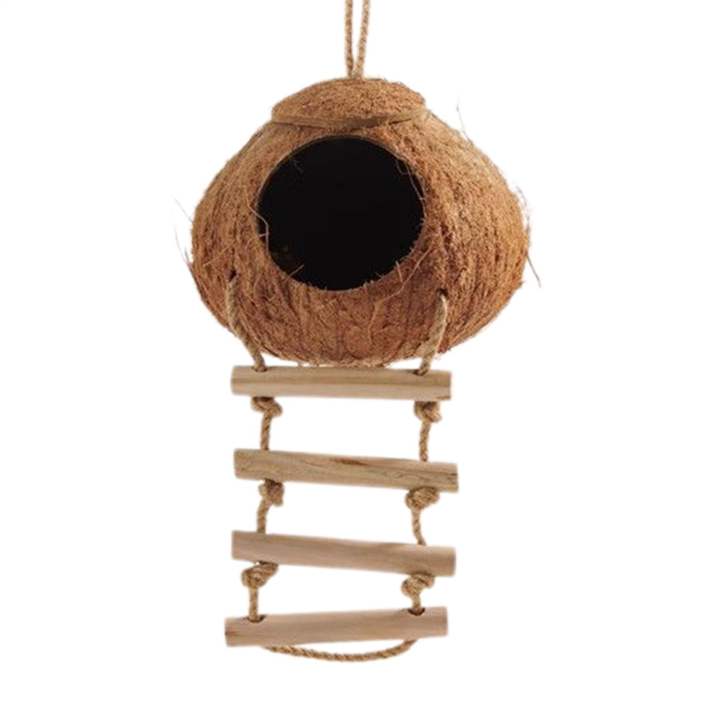 SHENERDA Bird Bed Coir Fiber Parrot House Weatherproof Bird Hut Shelter ...