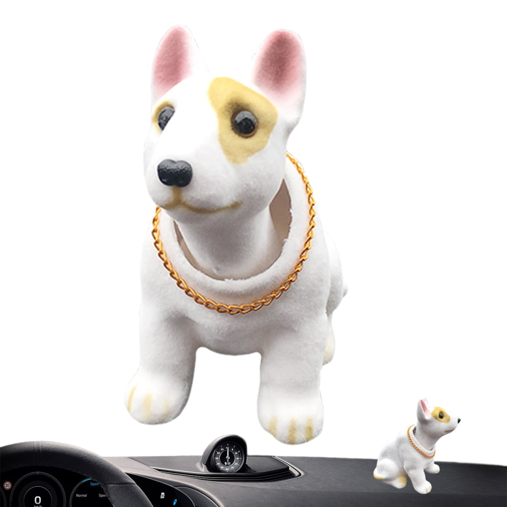 SHENERDA Car Dashboard Dog Figurine Bobbing Head Car Dash Puppy Resin ...