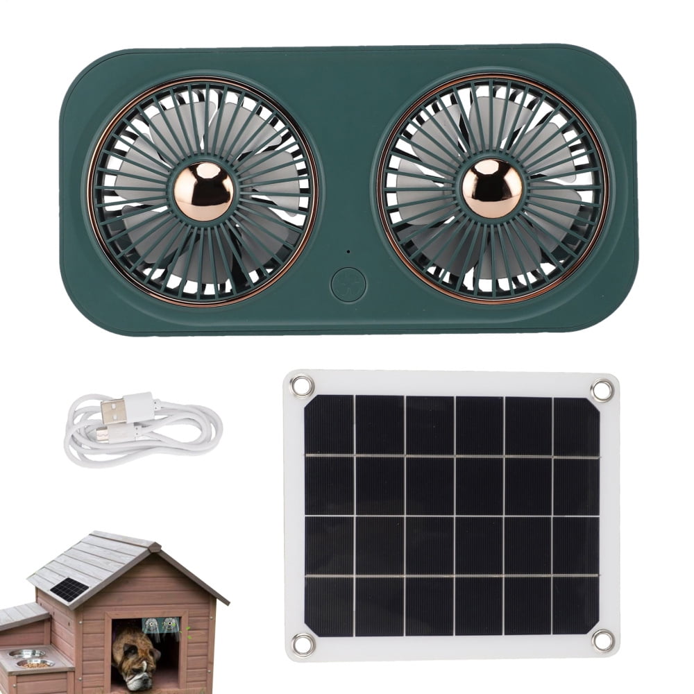SHENERDA Chicken Coop Ventilation Fans Solar Attic Fan With Battery ...