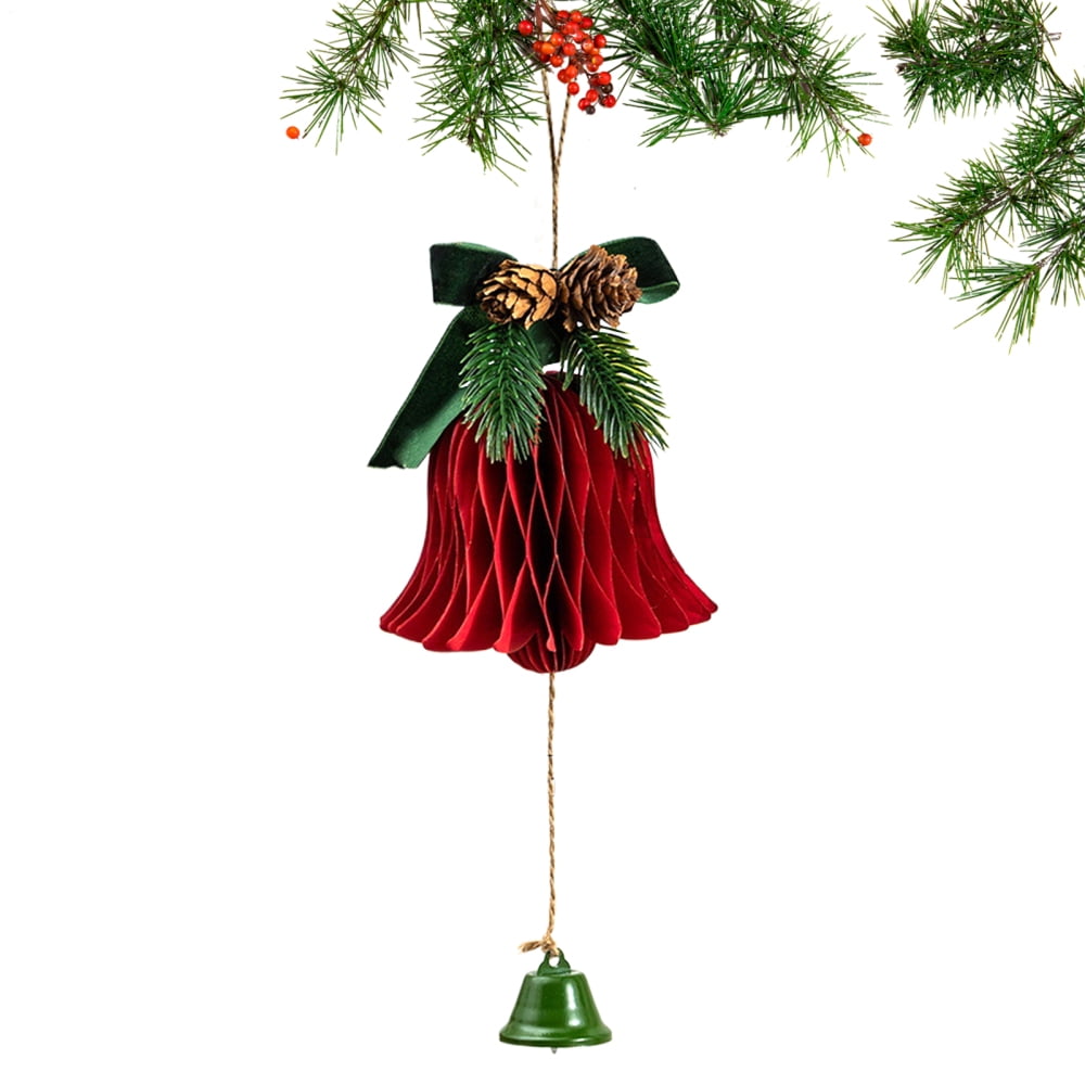 SHENERDA Christmas Tree Bells Paper Decorative Bells Traditional ...