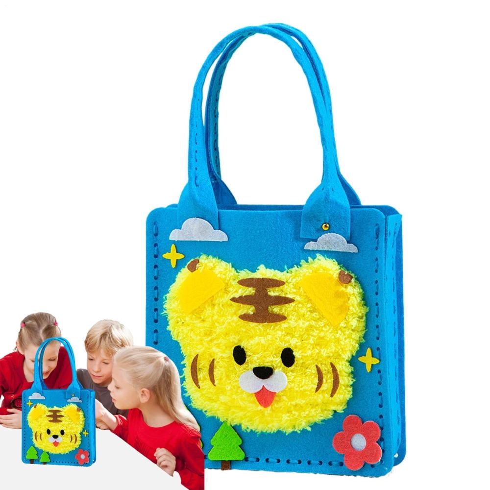 SHENERDA Felt Hands Craft Kit Colorful Animal Sewing Craft Kit Cartoon ...