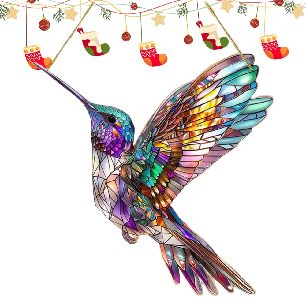 SHENERDA Flat Hummingbird Decor 2D Hummingbird Bird Pendant Flat Art ...