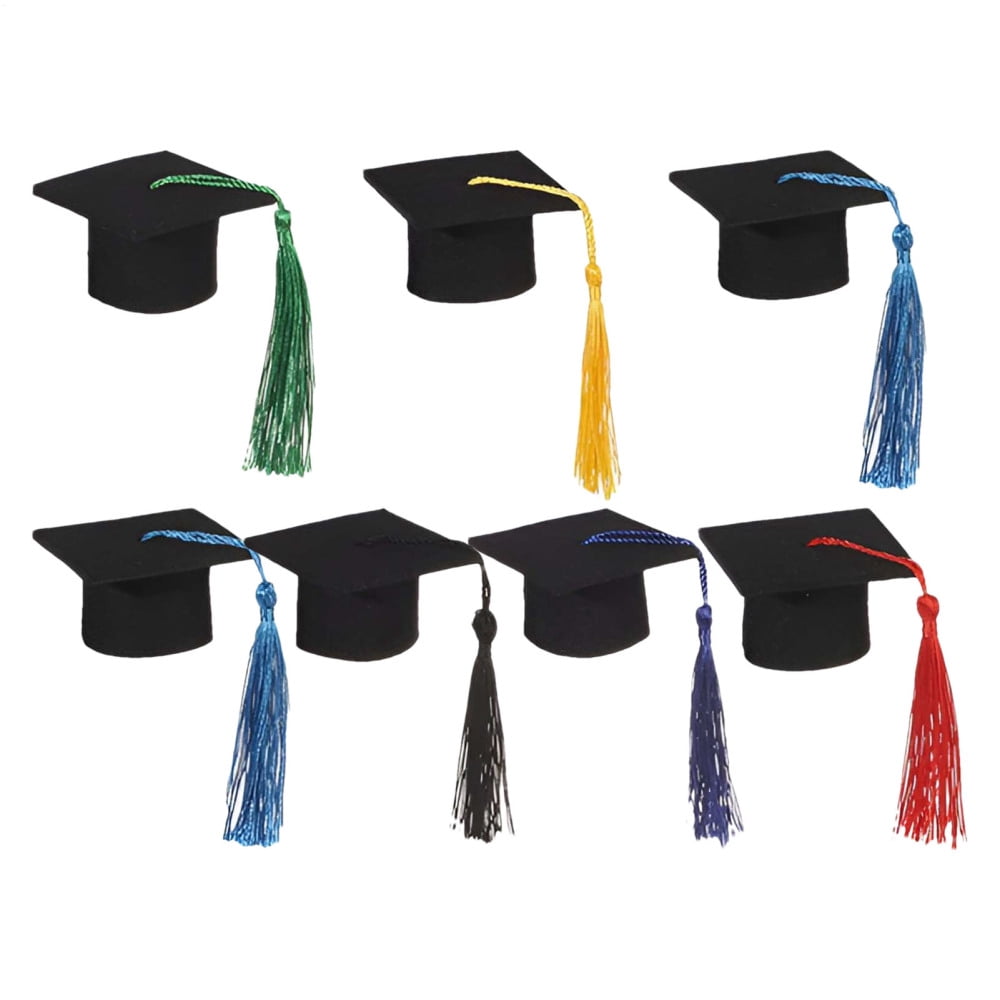 SHENERDA Graduation Hat Topper Kit 7X Graduation Wine Bottle Toppers ...
